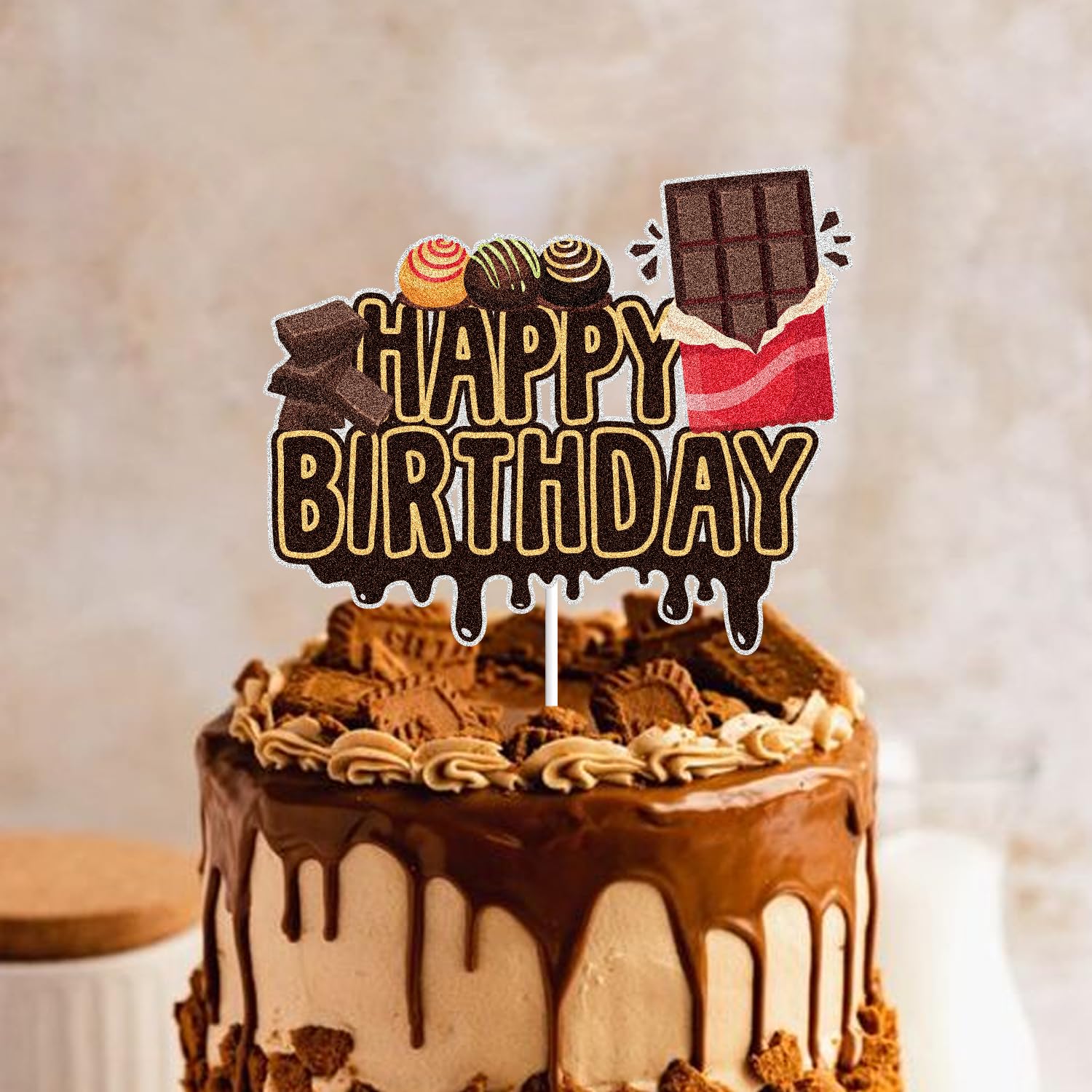 Chocolate Bar Cake Topper