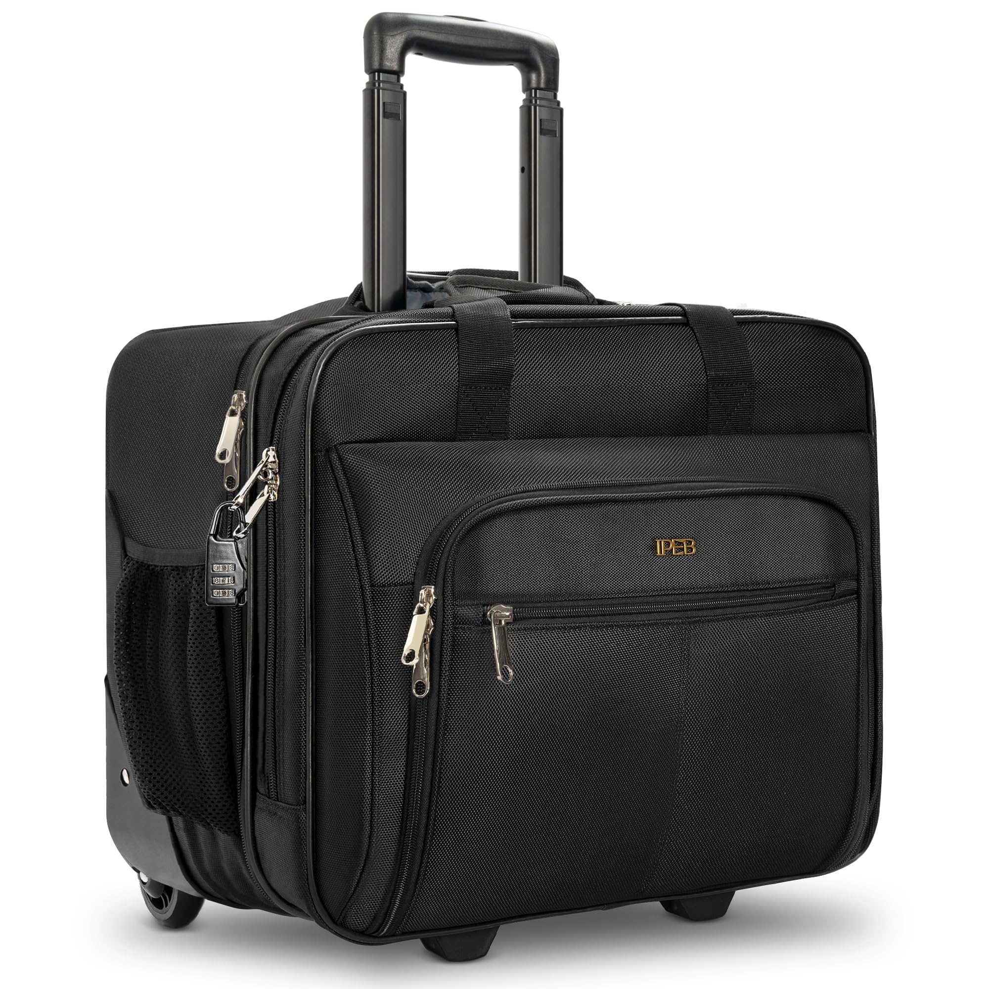 Amazon.com: IPEB Rolling Laptop Briefcase Waterproof Computer Bag Fits ...