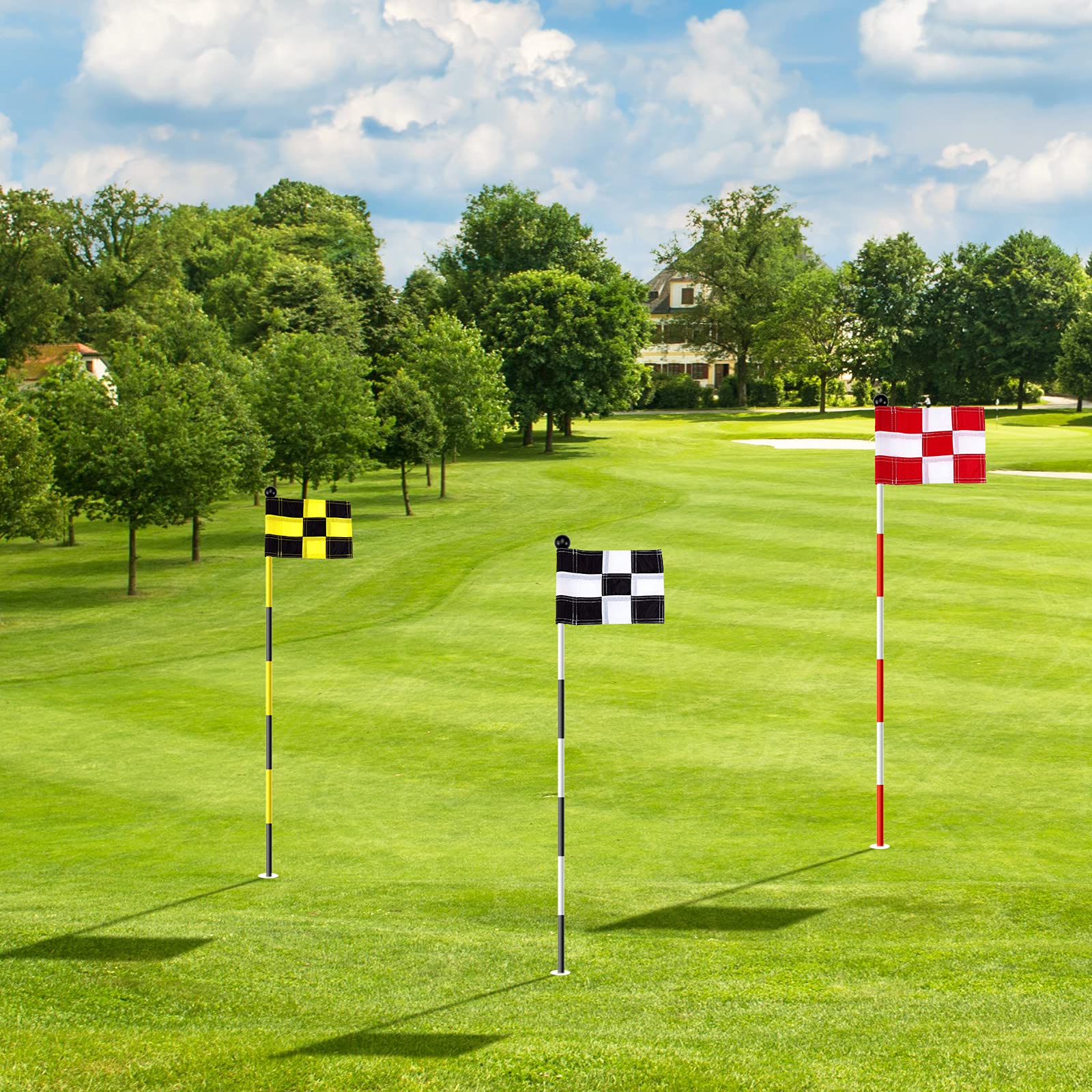 Green Checkered Golf Flag