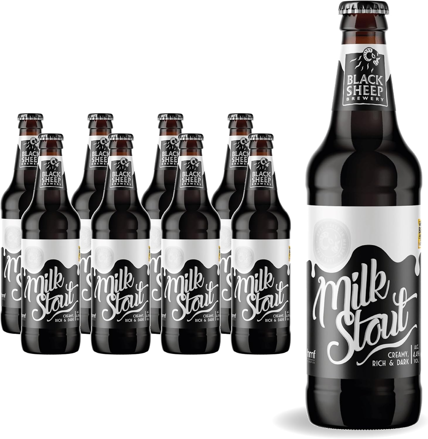 Black Sheep Milk Stout Beer (8 x 500ml, 4.4% ABV) Rich & Creamy ...