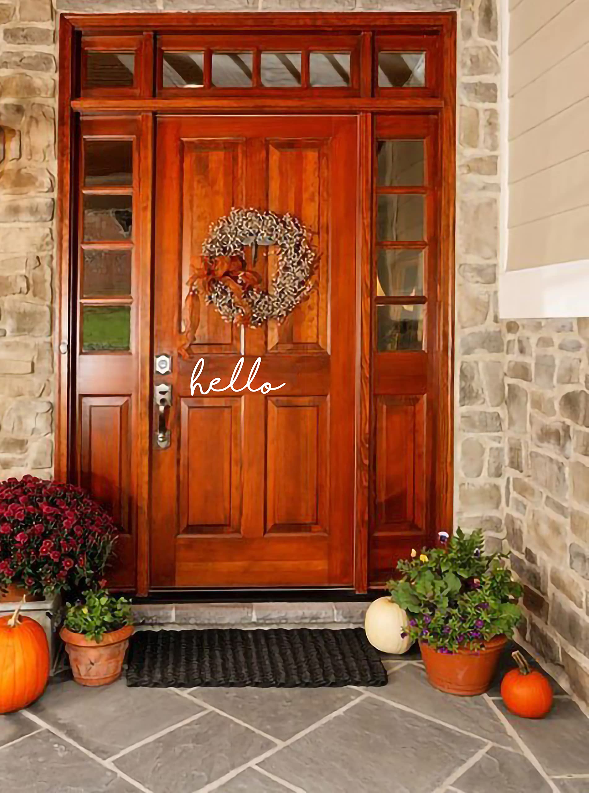 Residential Front Door Decals Name & Number Stickers For Glass