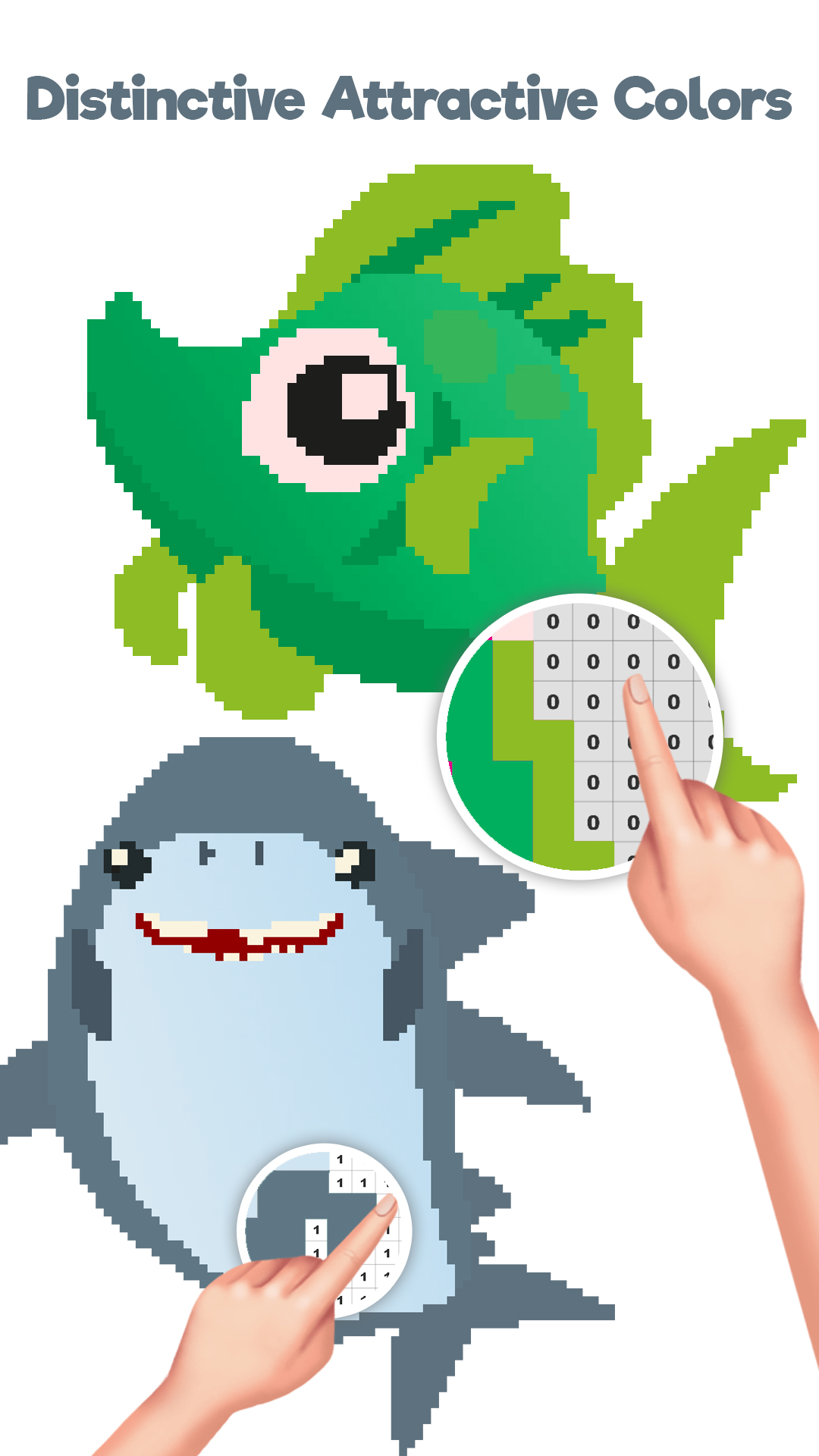 Sea Animals Color By Number - Pixel Art Sandbox Coloring Book - App on ...
