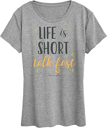 HYBRID APPAREL Gilmore Girls - Life is Short Talk Fast - Women's Short ...