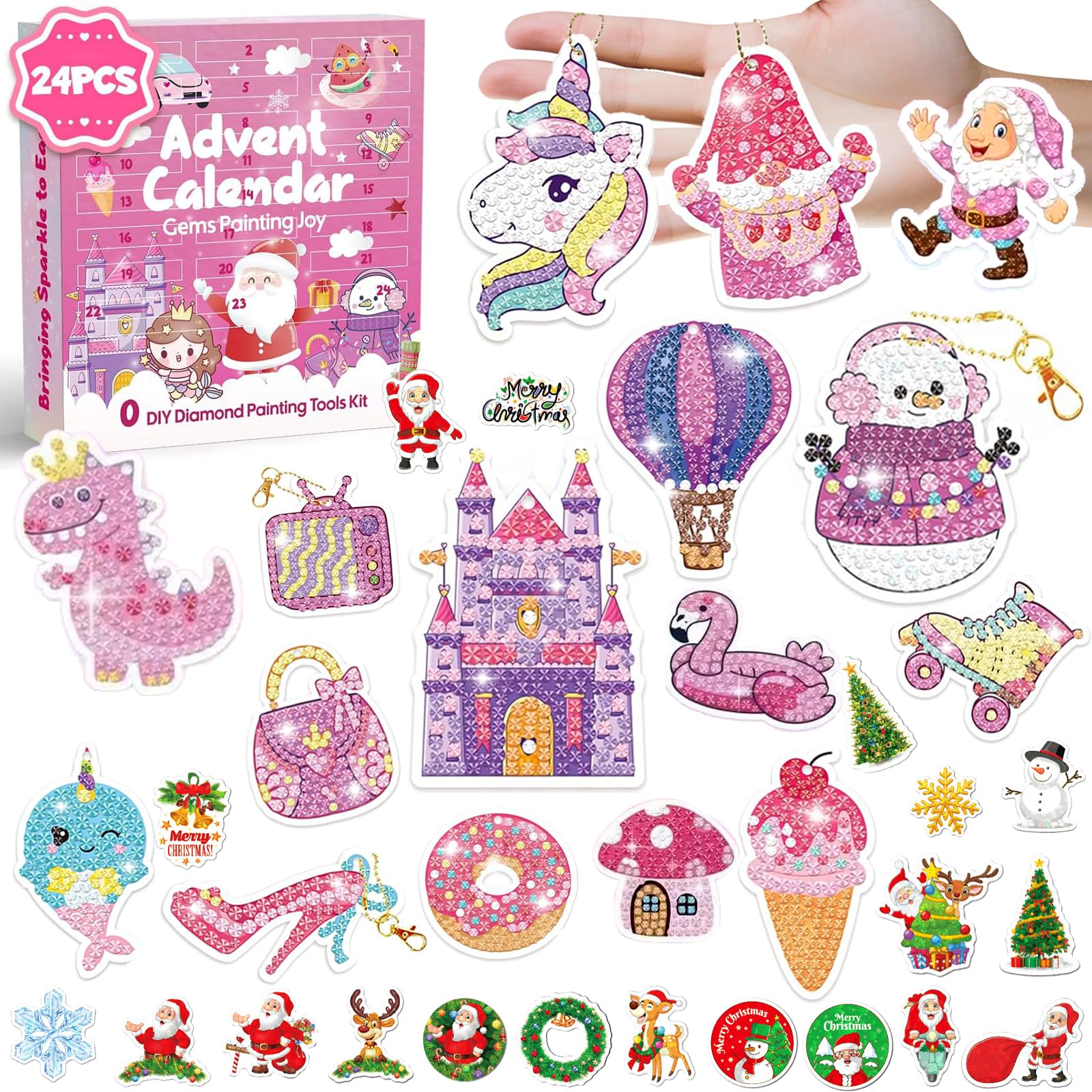 Advent Calendar Diamond Painting Kits - 2024 Advent Calendar for Kids ...
