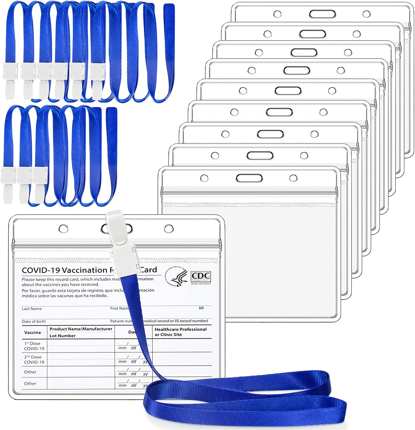 Amazon.com : CDC Vaccination Card Protector with Lanyard, Covid Vaccine ...