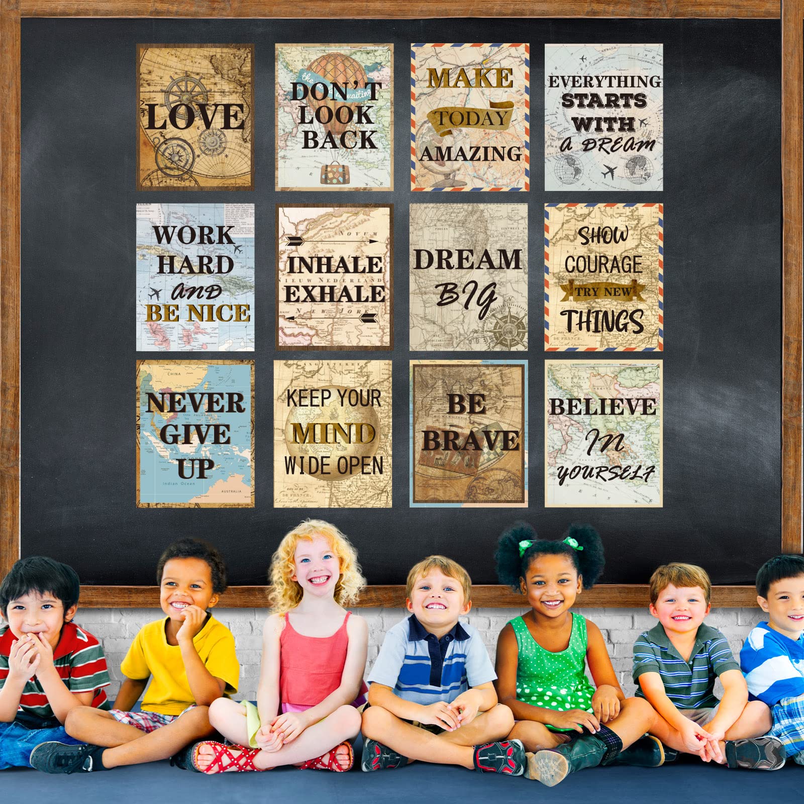 Snapklik.com : 12 Travel The Map Inspirational Wall Art Prints Future ...
