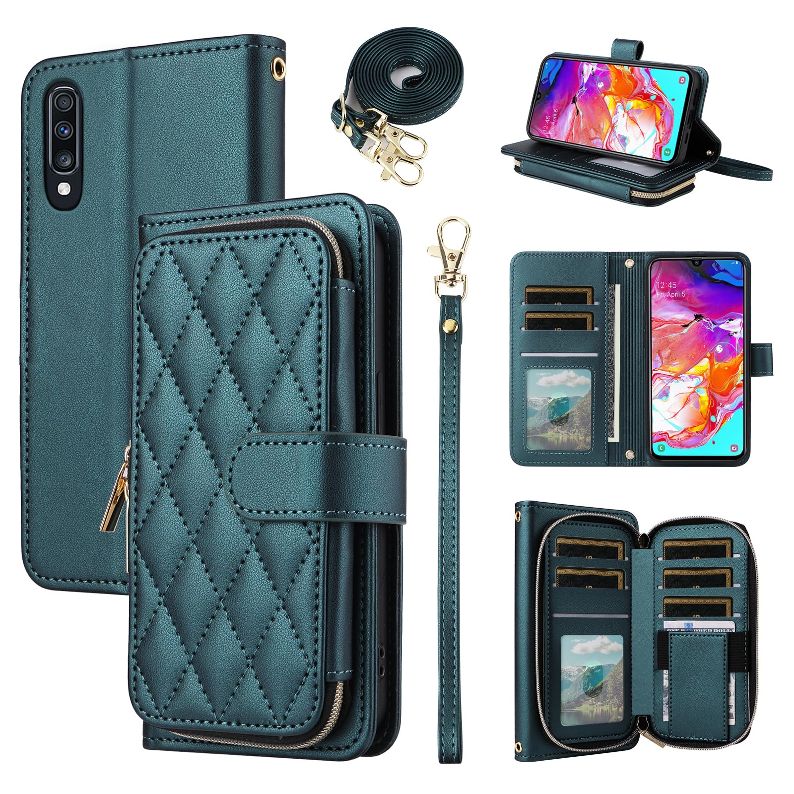 Amazon.com: Furiet Wallet Case for Samsung Galaxy Z Fold 4 5G 2022 with Wrist Strap Crossbody ...