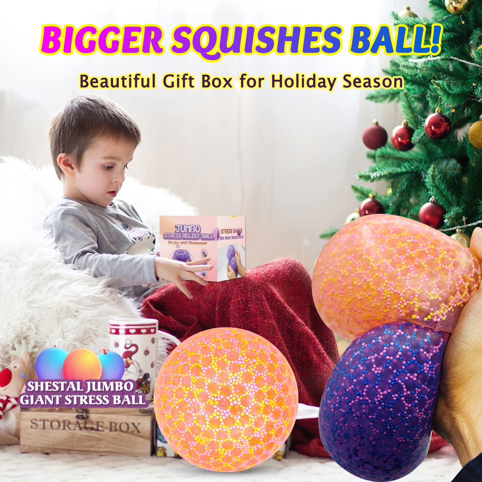 Stress Balls Squishy Balls Fidget Toys for Kids Girls Boys, Giant Jumbo ...