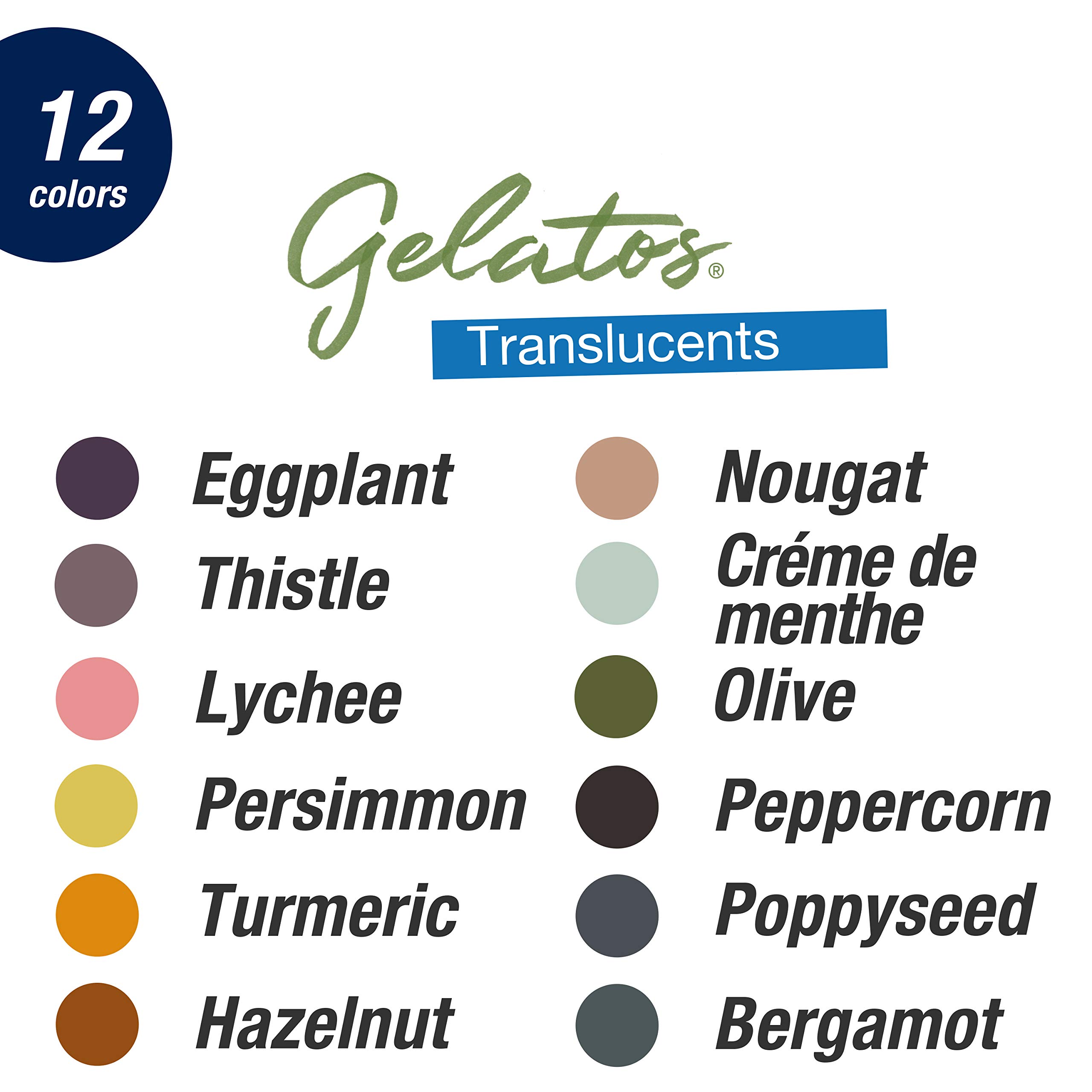 Faber-Castell Gelatos Colors Set, Translucents - Water Soluble Pigment ...