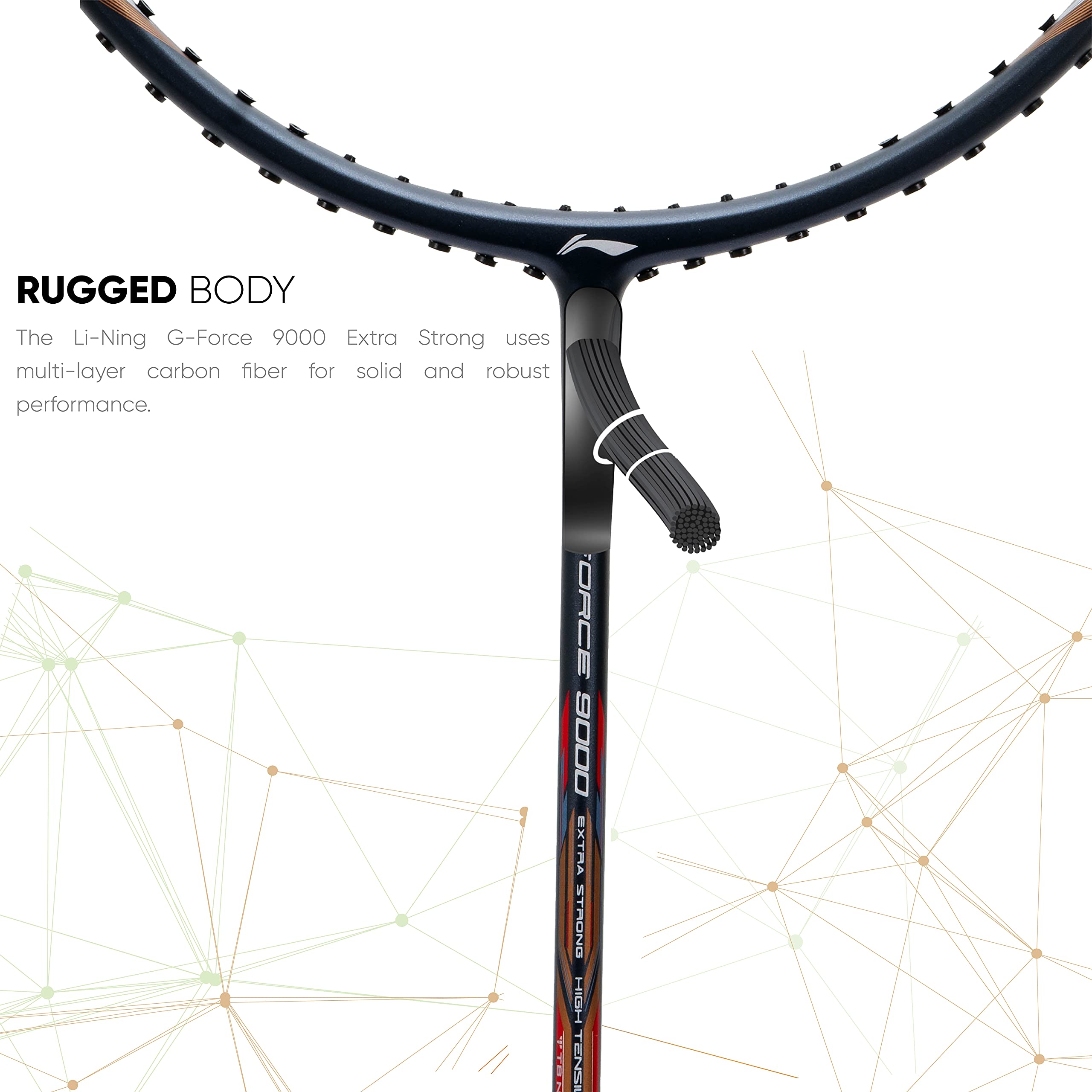 Snapklik.com : Li-Ning G-Force Extra Strong 9000 Carbon Fiber Strung ...
