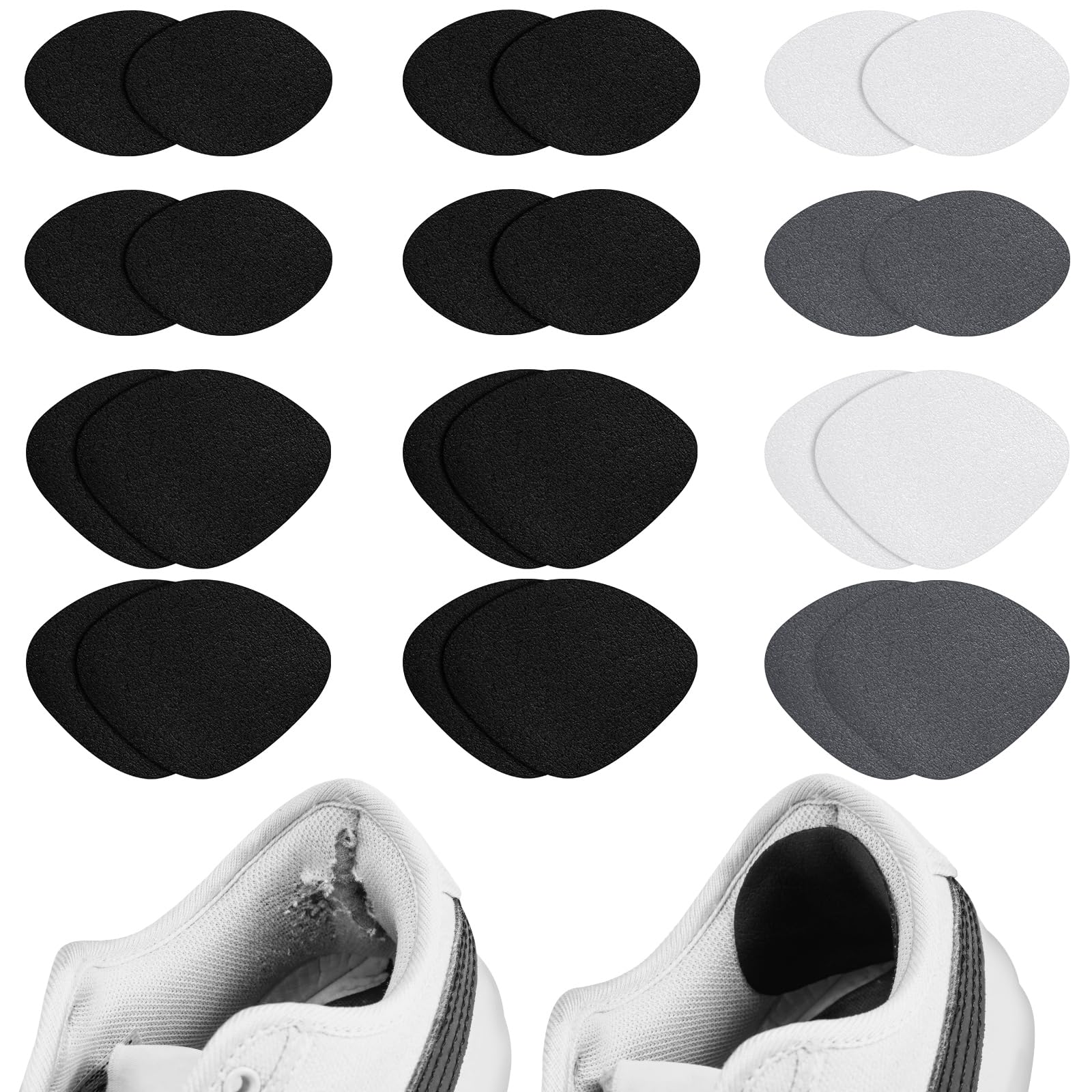 12 Pares de Parches para Talón de Zapatos para Reparación de Tacones de Zapatillas Kit de Parche ...