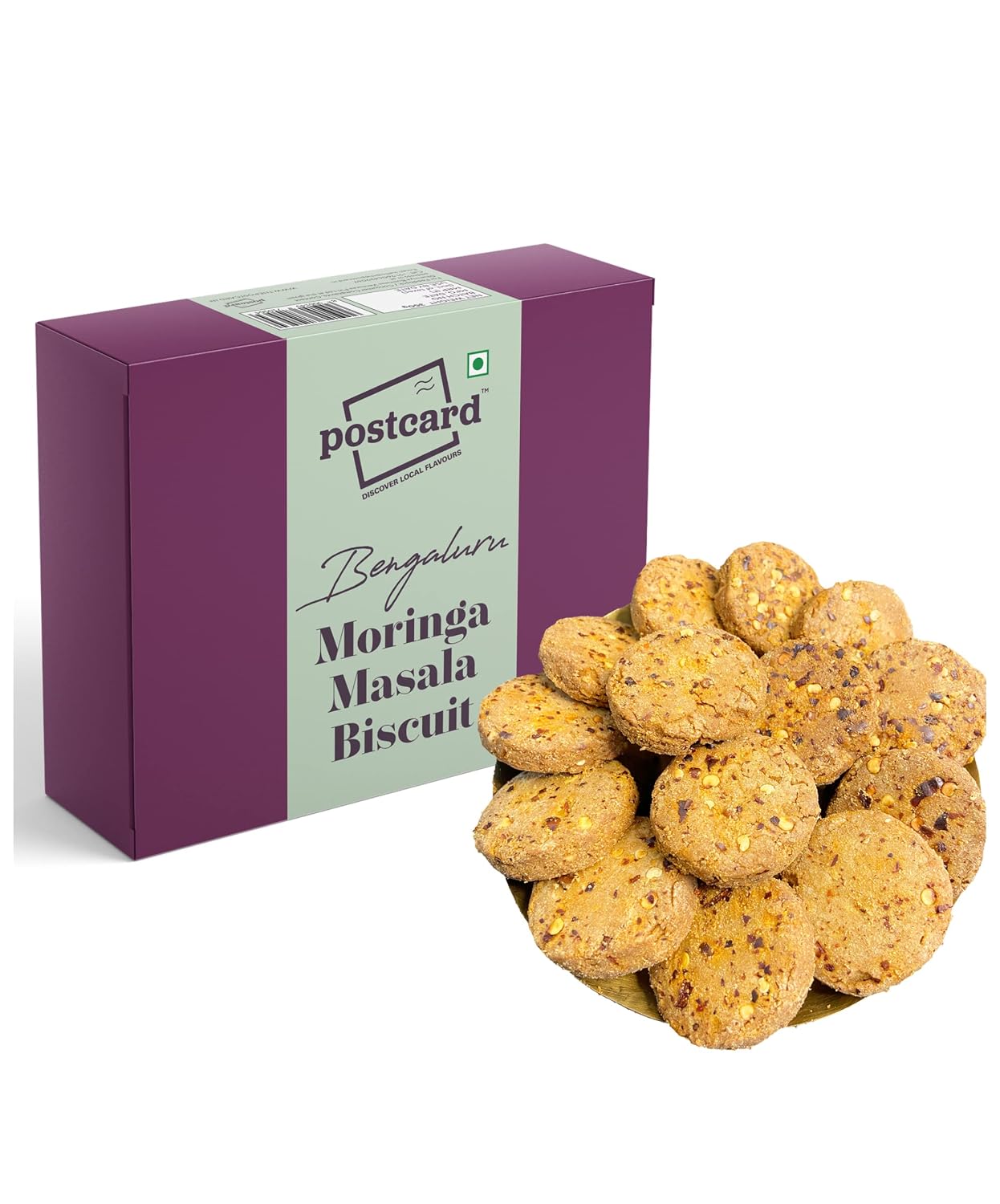 Postcard Bengaluru Moringa Masala Biscuit | 350G | Pack of 1 | Cookies ...