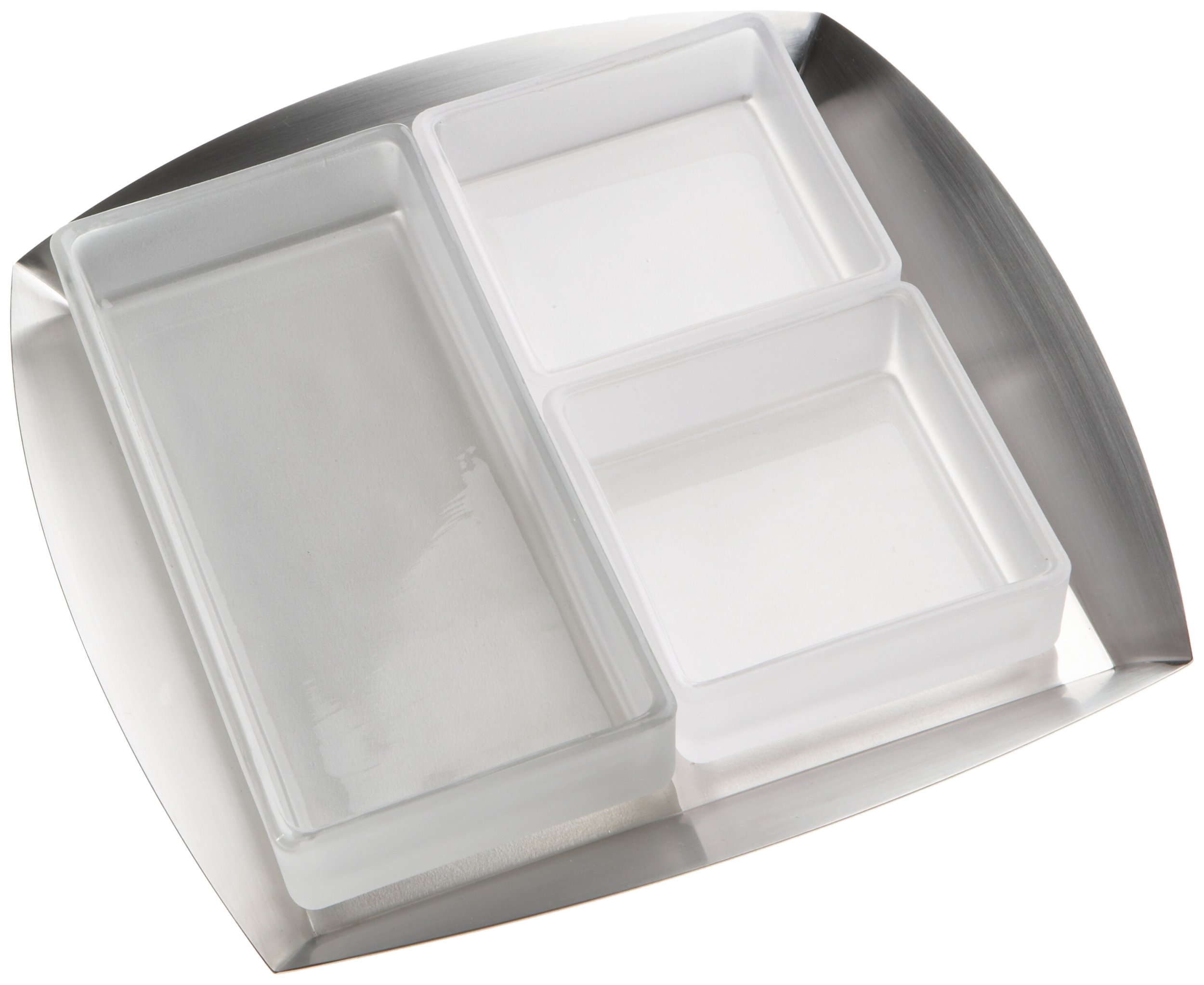 Amazon.com | Yamazaki Signature 9-Inch Snack Tray Set with 3 Glass ...