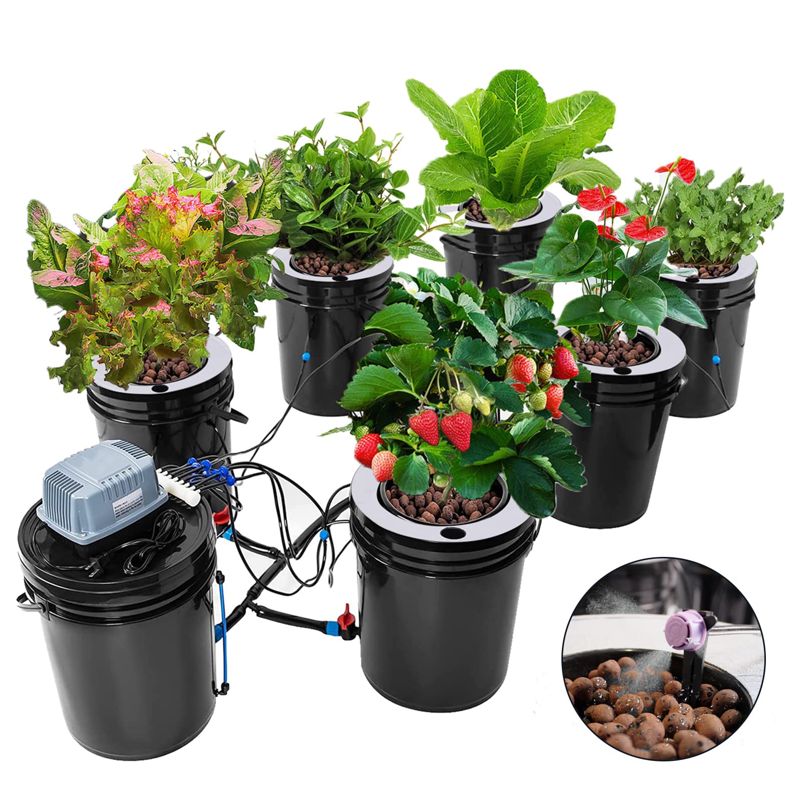 Buy DNYSYSJ DWC Hydroponics Growing System, Multi Barrel Hydroponic ...