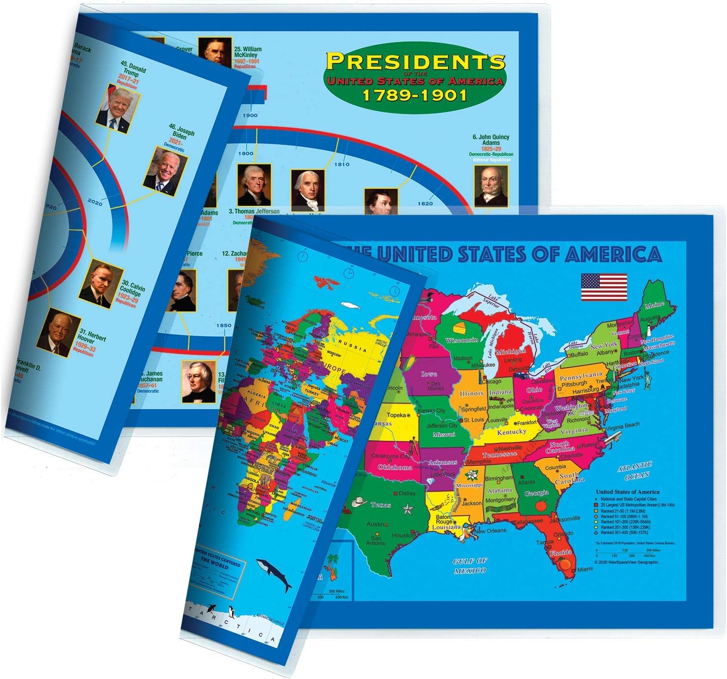 Amazon.com: Painless Learning Map of USA Placemat Large : Home & Kitchen
