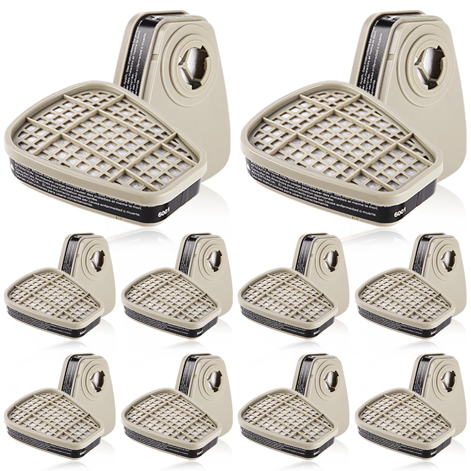 Amazon.com: 10 Pair 6001 Filter Cartridges for Respirator, Respirator ...