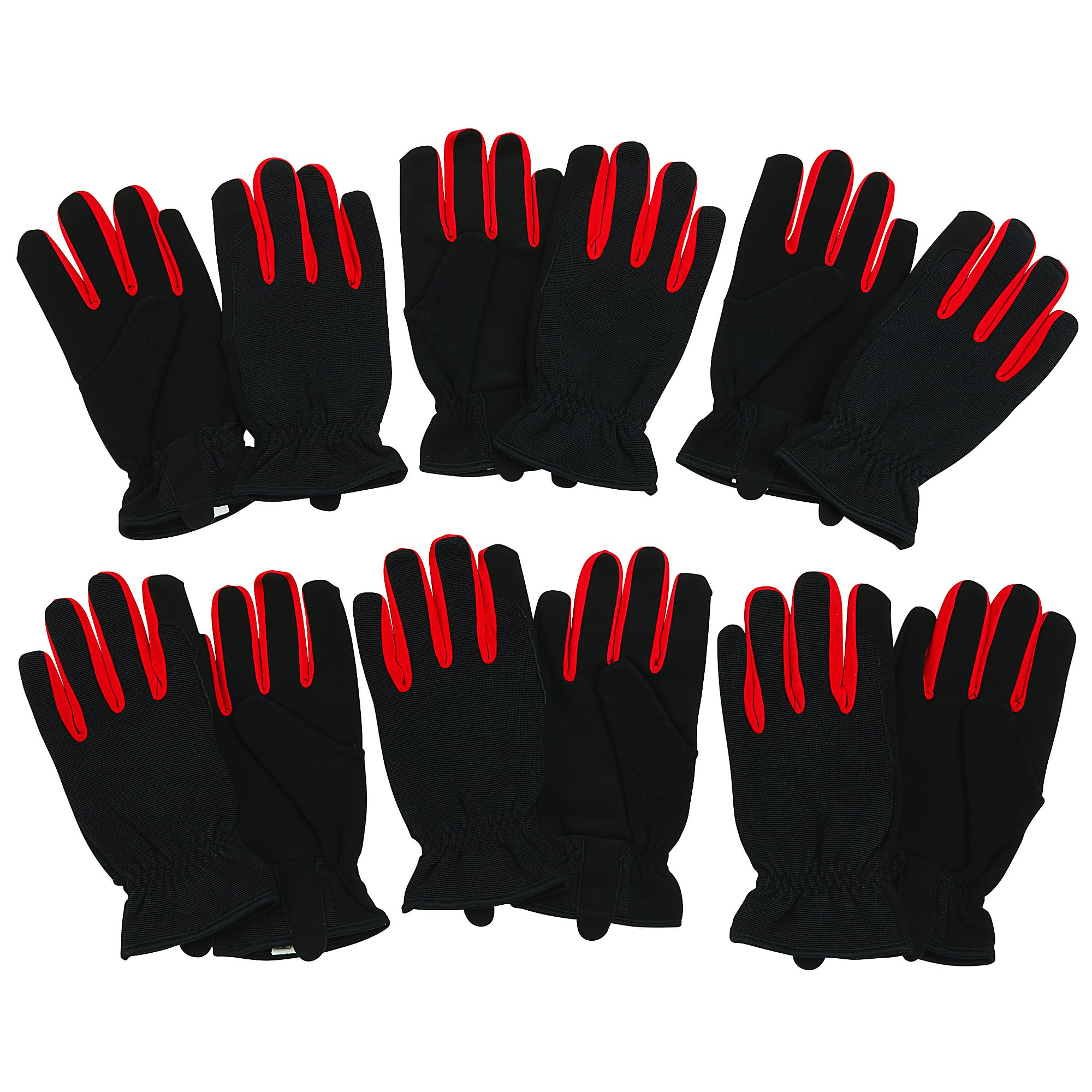 Ironton High-Dexterity Gloves, 6 Pairs, Black/Red, Large 840321736109| eBay
