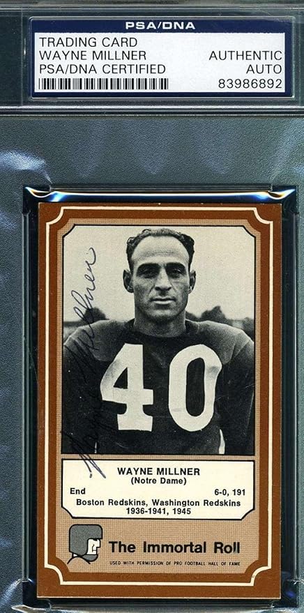 Wayne Millner 1975 Fleer Ultimate Roll Signed dnaauthenticated ...