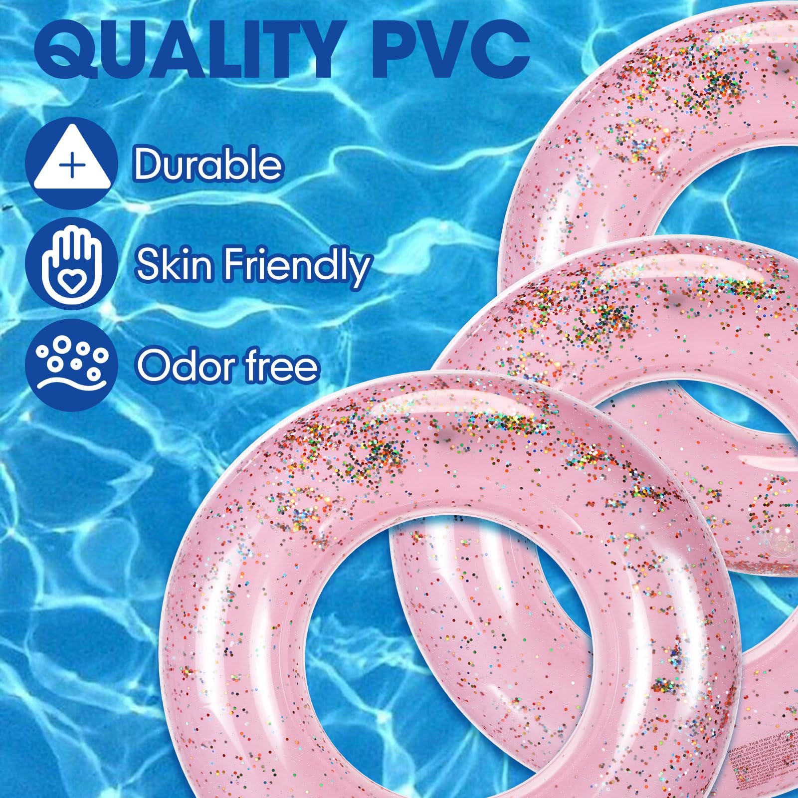 Snapklik.com : Wettarn 8 Pcs Inflatable Pool Floats Toys Swim Tubes ...