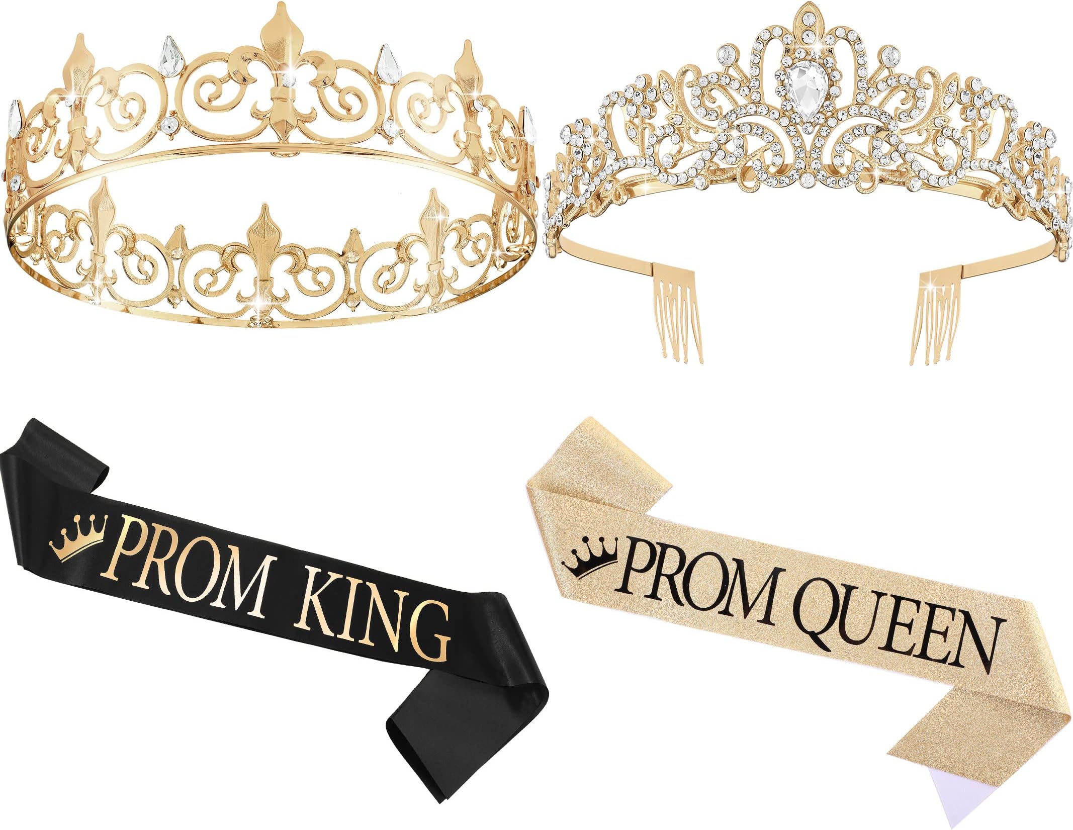 Amazon.com: Saintrygo Prom King and Prom Queen 80s Prom Party Favors ...