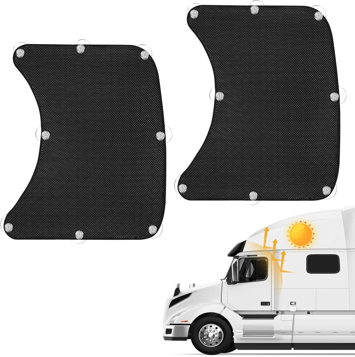 Amazon.com: 2Pcs Semi Trucks Window Shades, Side Window Sunshade for ...