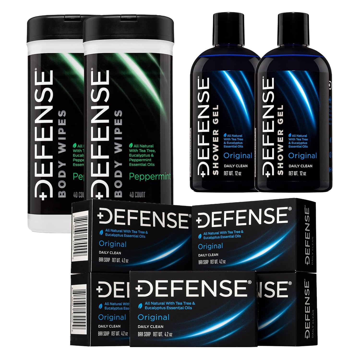 Amazon.com : Defense Soap 2 Pack Peppermint Body Wipes 40 Count, 2 Pack ...