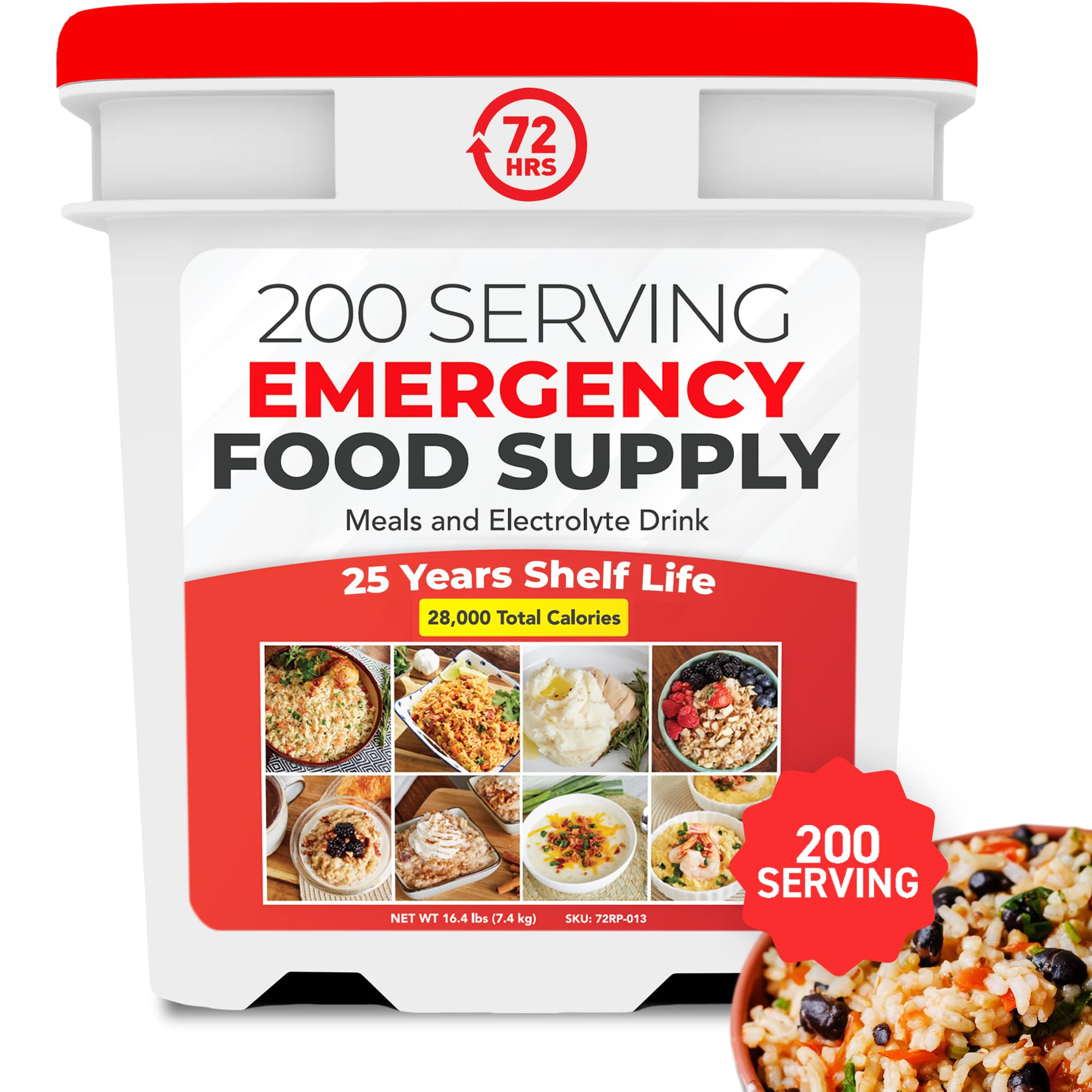 72HRS Emergency Food Supply Kit – 2000 Cal/Day, 25-Year Shelf Life ...