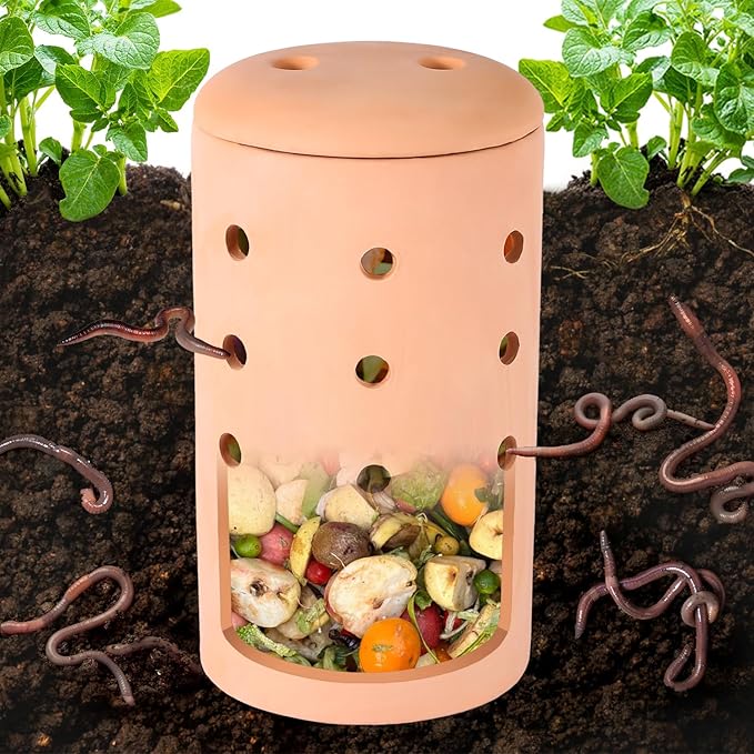 Amazon.com: Underground Compost Bin 11Inch Garden Worm Farm Outdoor for ...