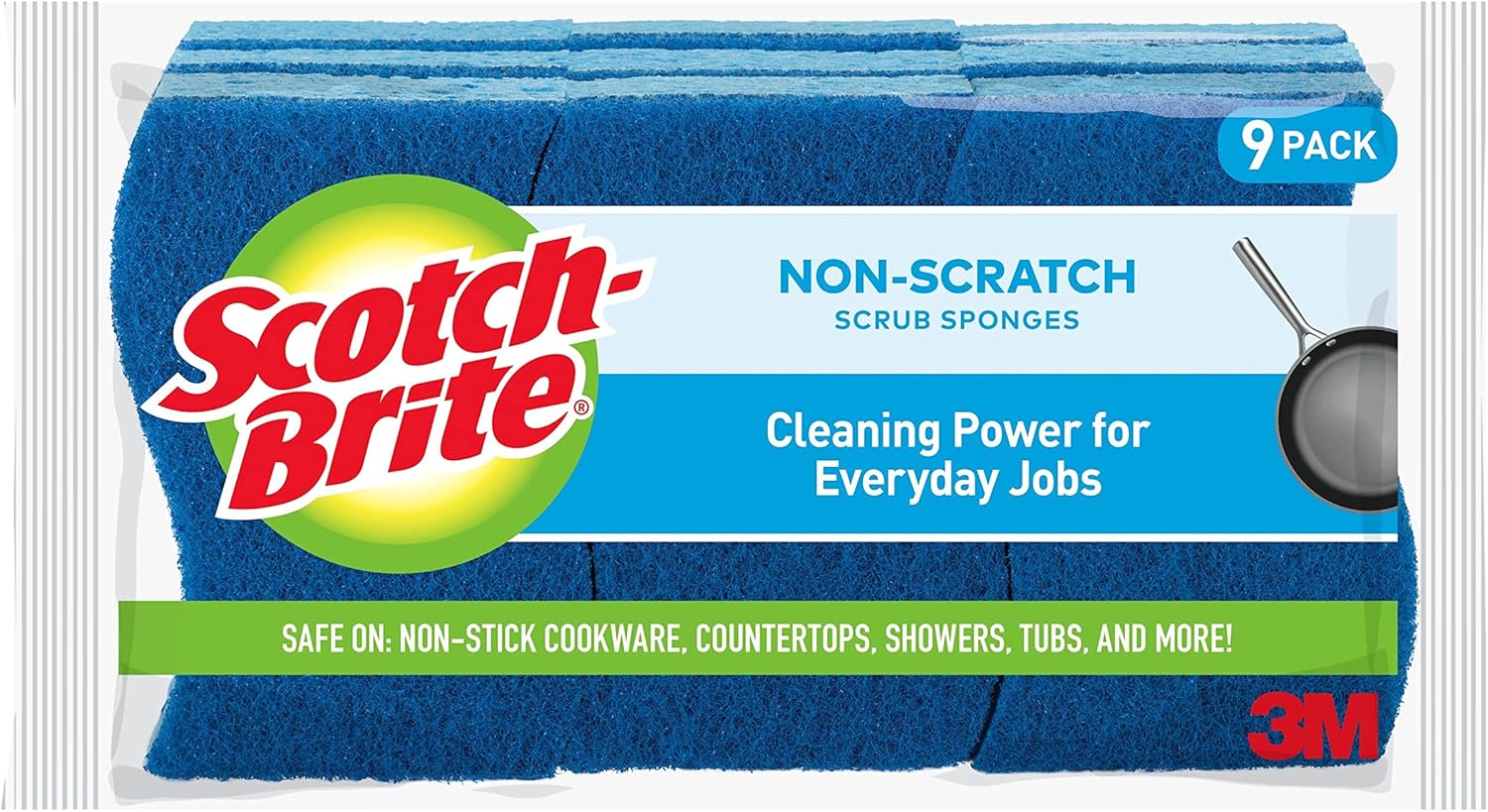 Amazon.com: Scotch-Brite Non-Scratch Scrub Sponges, For Washing Dishes ...