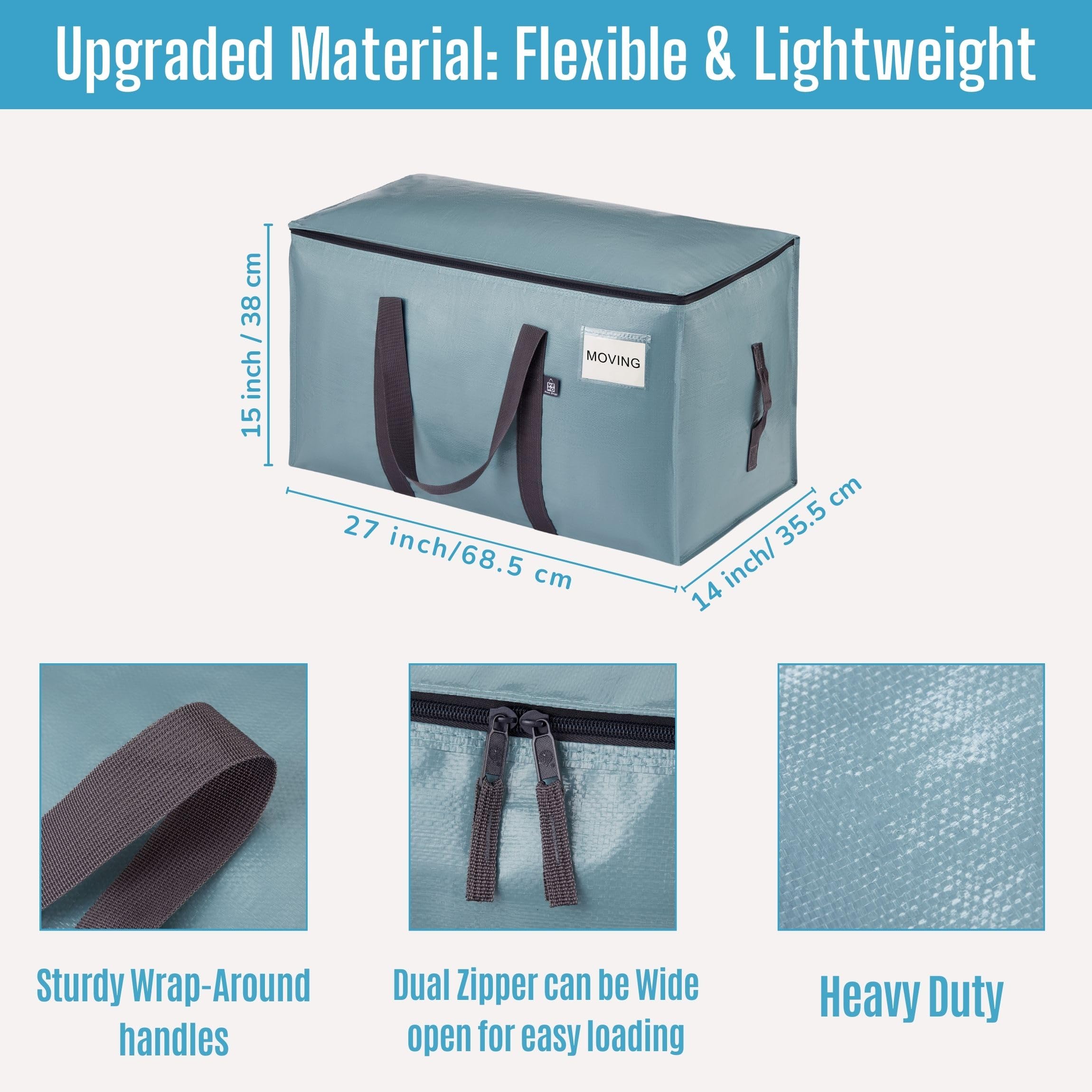 Snapklik.com : VENO 12 Pack Moving Bags, Upgraded Heavy Duty, Moving ...