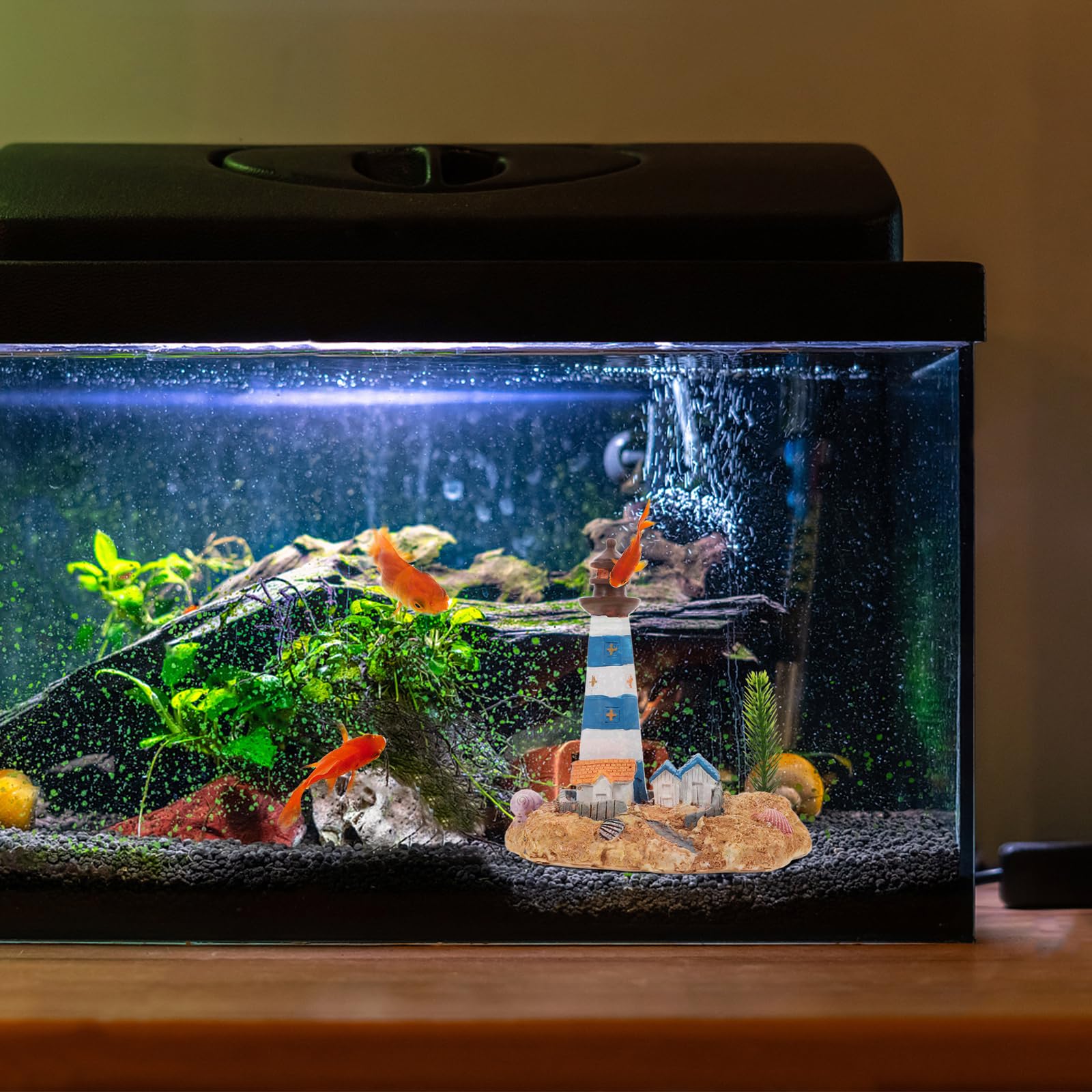 Snapklik.com : Fish Tank Lighthouse Decorations Desktop Lighthouse ...