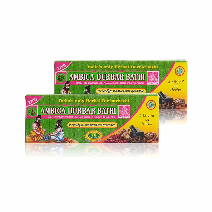 Ambica Durbar Bathi | Made with 63 Sacred Herbs | 220 g, Hand Rolled ...