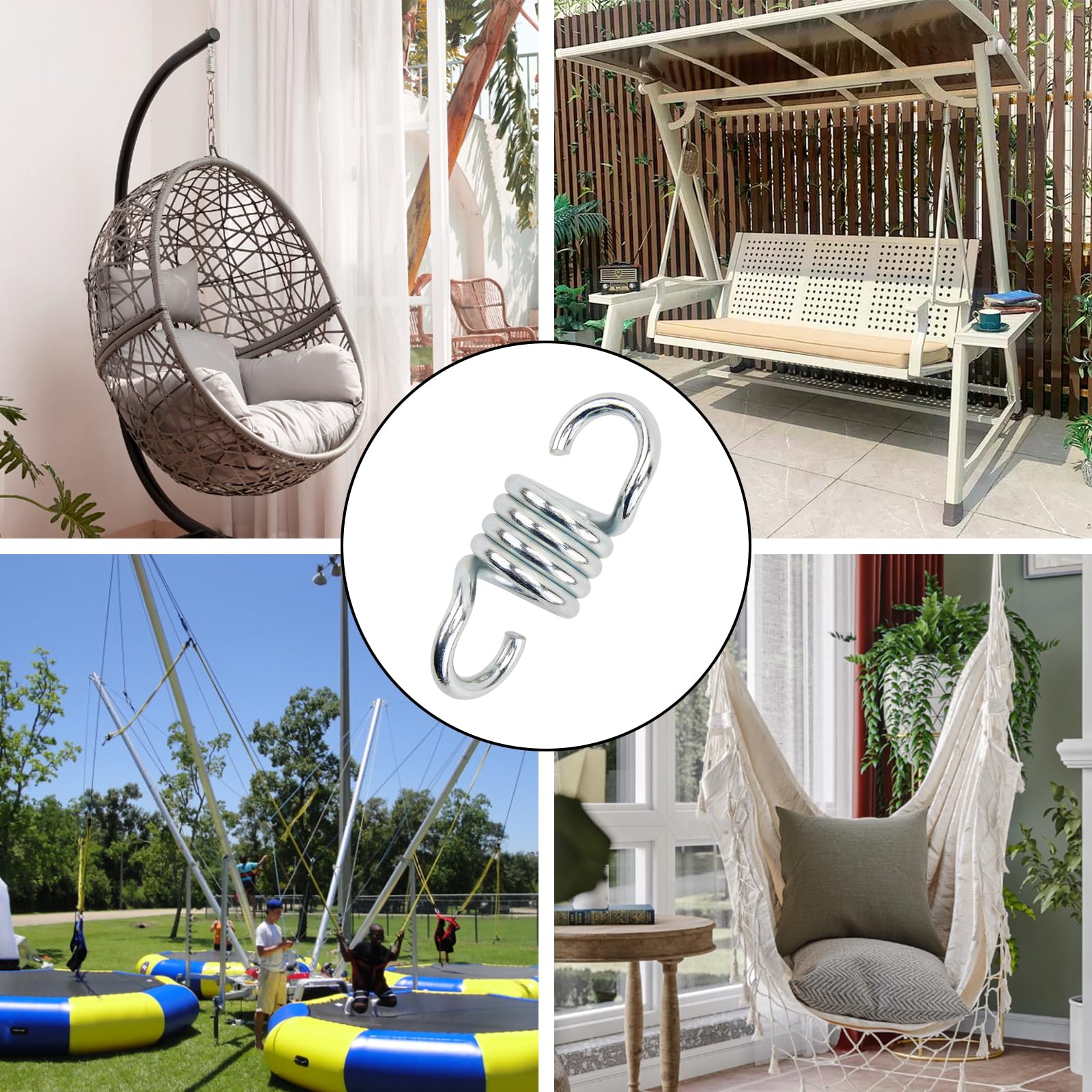 Snapklik.com : Swing Springs For Hammock Chair, Heavy Duty Porch Swing ...