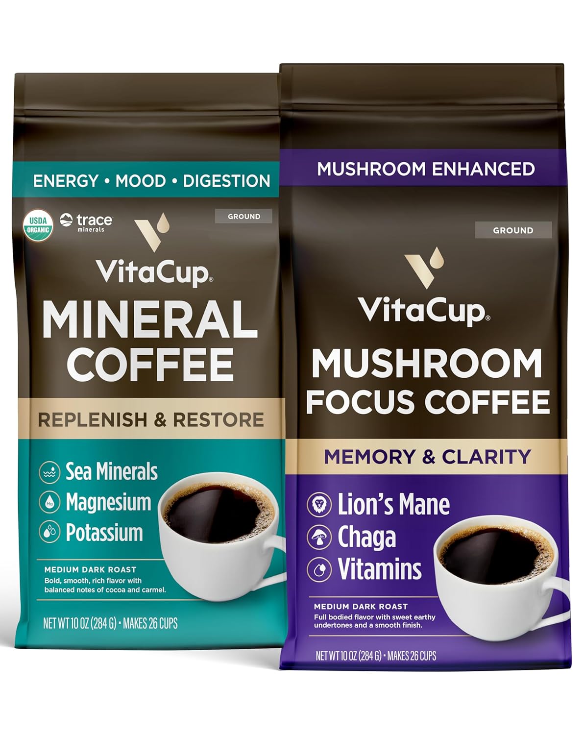 Amazon.com : VitaCup Mineral Coffee with Trace Minerals, Hydrate ...