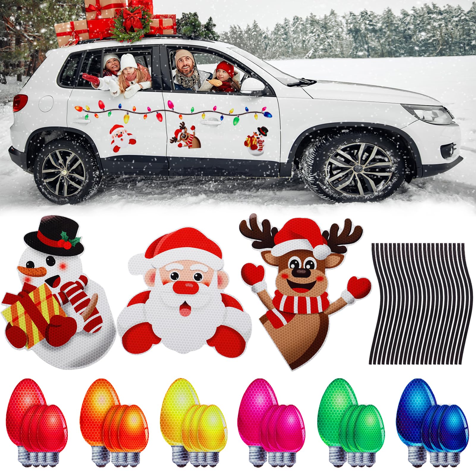 Amazon.com: 49 Pcs Strong Christmas Car Refrigerator Magnets - Cute ...