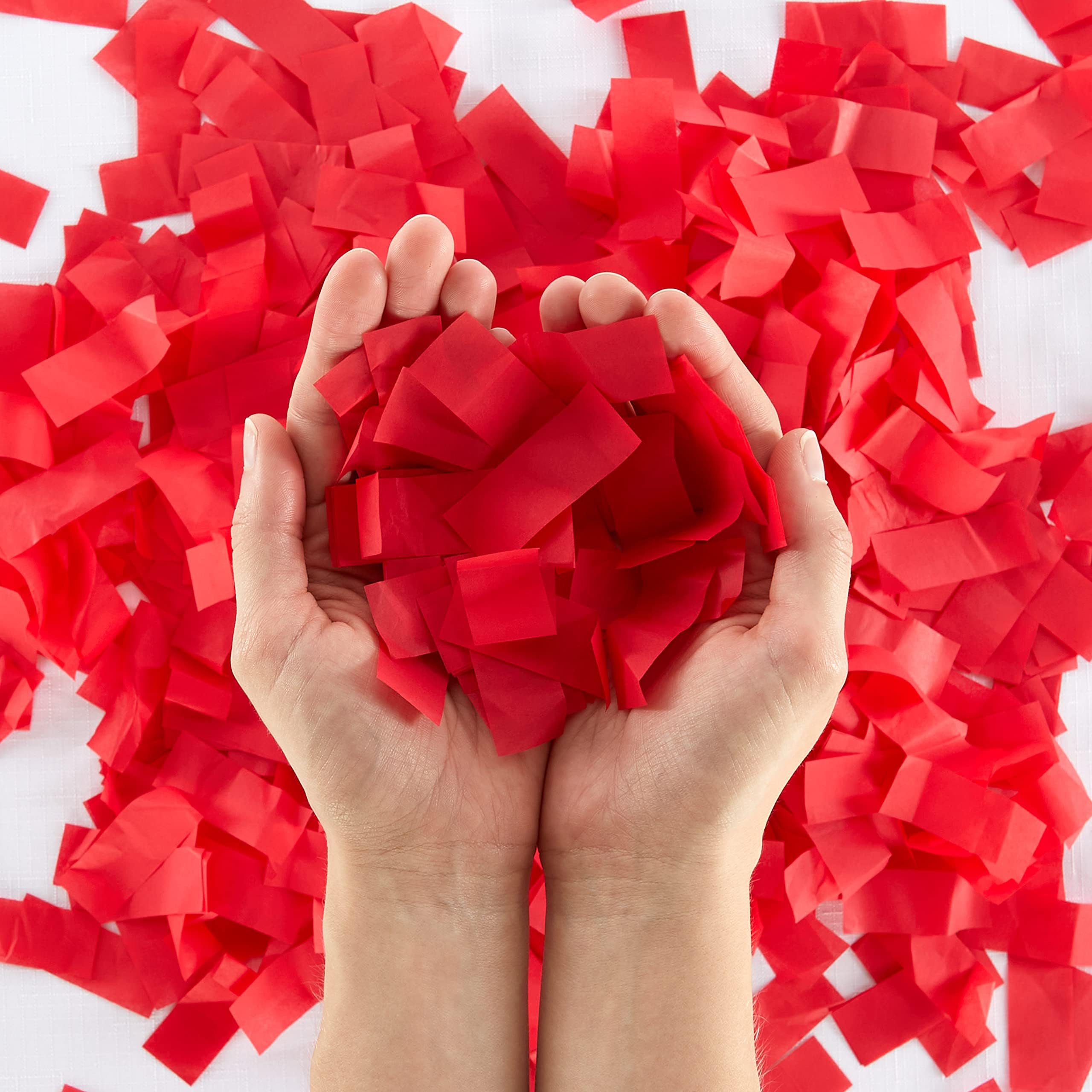 Amazon.com: 1 inch Red Tissue Paaper Heart Confetti 4000 Pieces ...