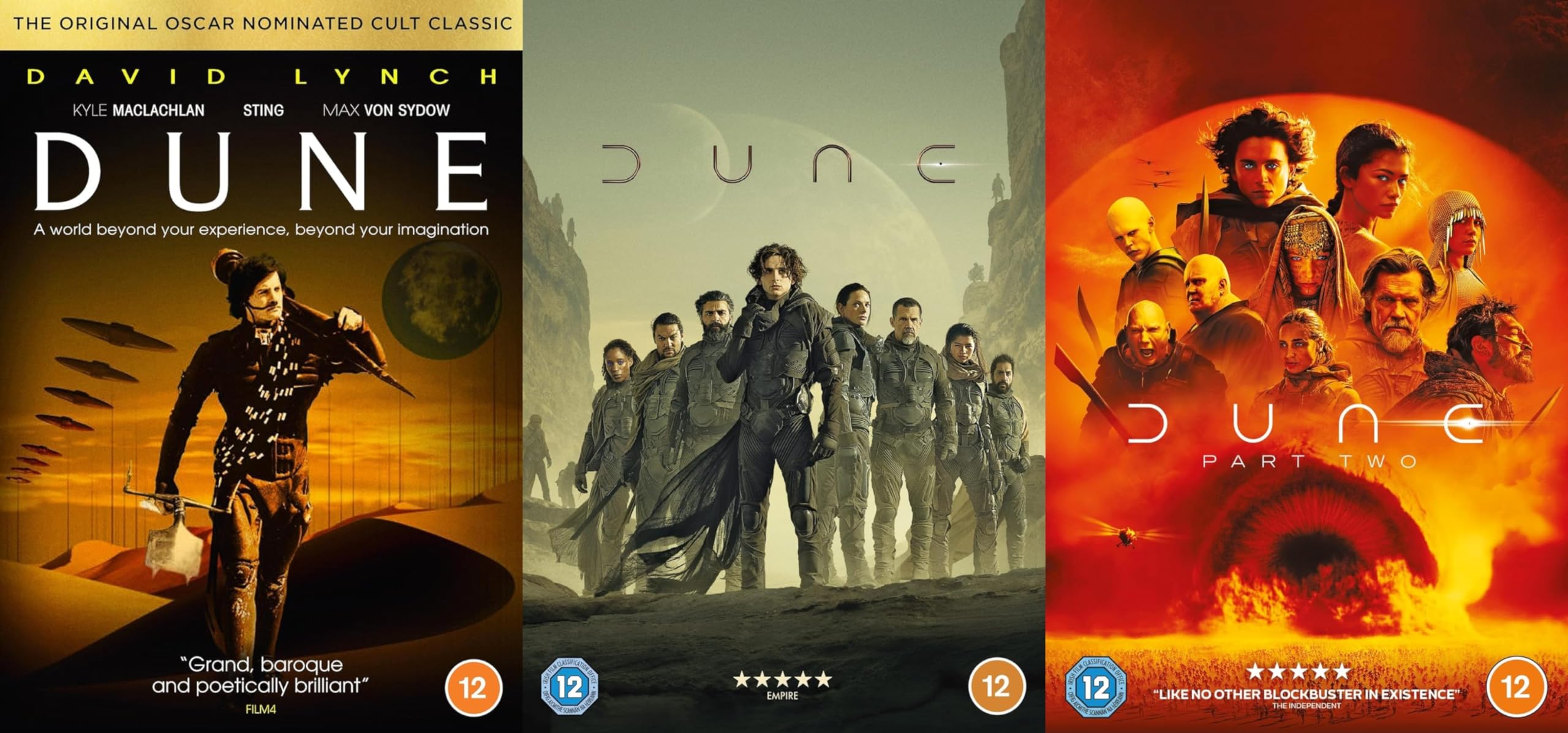 Dune 3 Film Collection DVD - Dune By David Lynch/Dune 2021/Dune Part ...