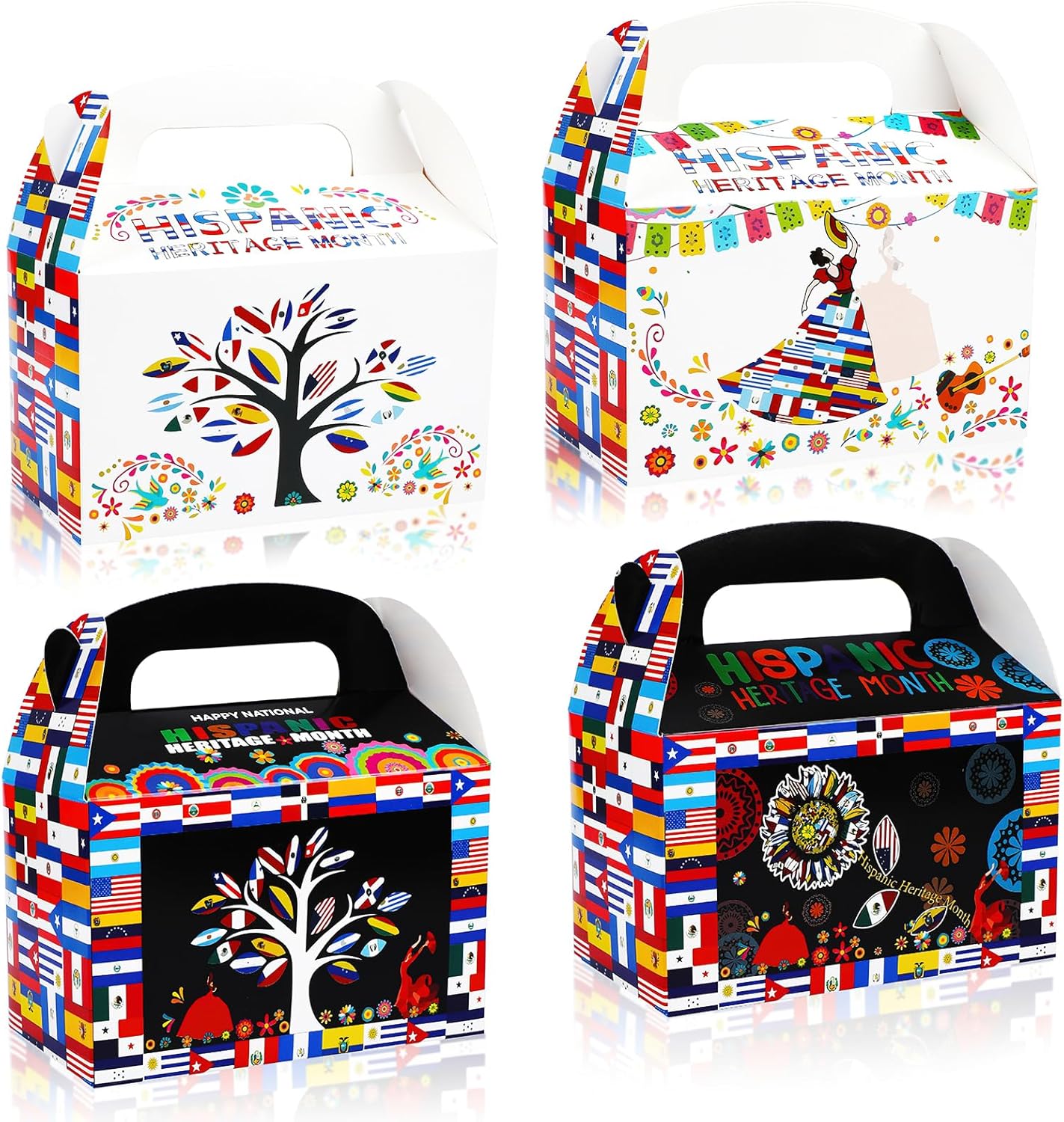 Amazon.com: HOWAF 12pcs Hispanic Heritage Month Gift Boxes, Spanish ...