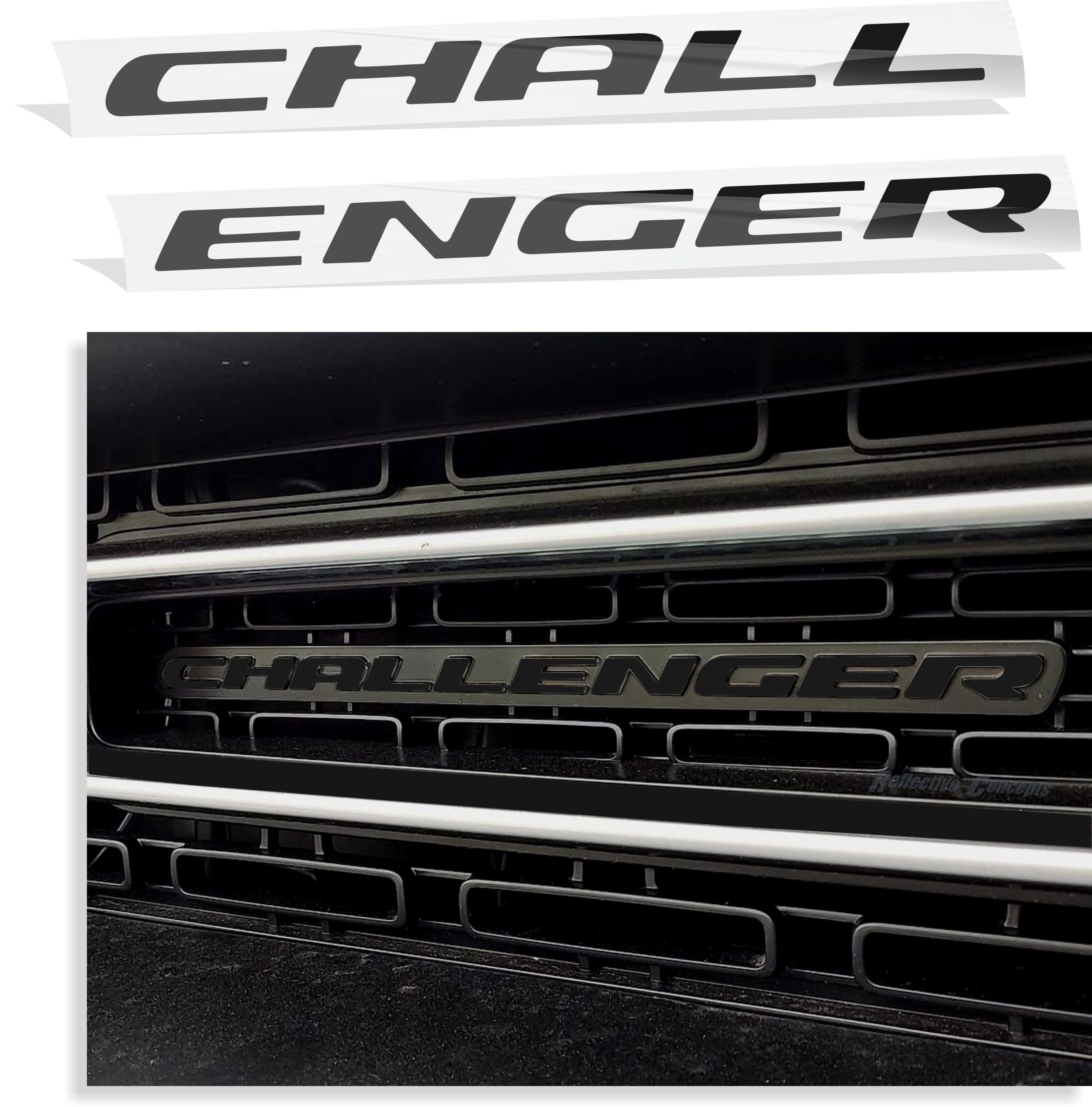 Amazon.com: Reflective Concepts Challenger Grille Emblem Overlay Decal ...