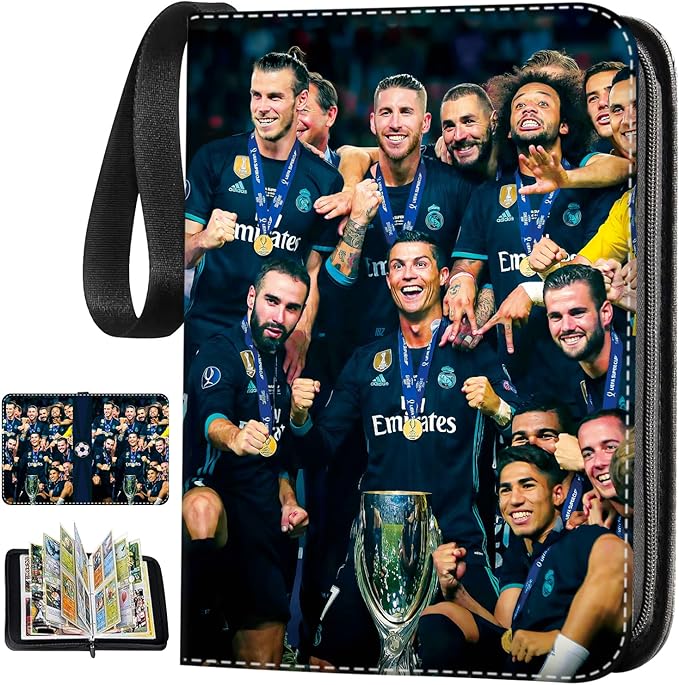 Soccer Card Binder, 50 pages and 400 pockets Sports Card Binder ...