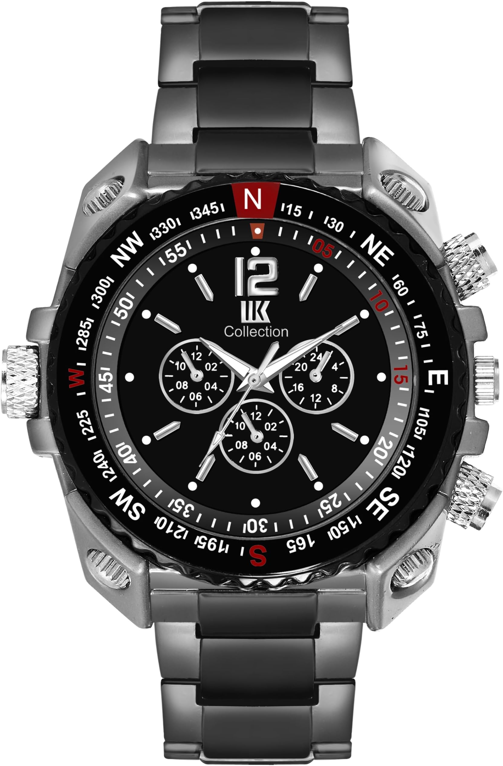 IIK COLLECTION Watches Quartz Movement Analogue Black Dial Men's & Boy ...
