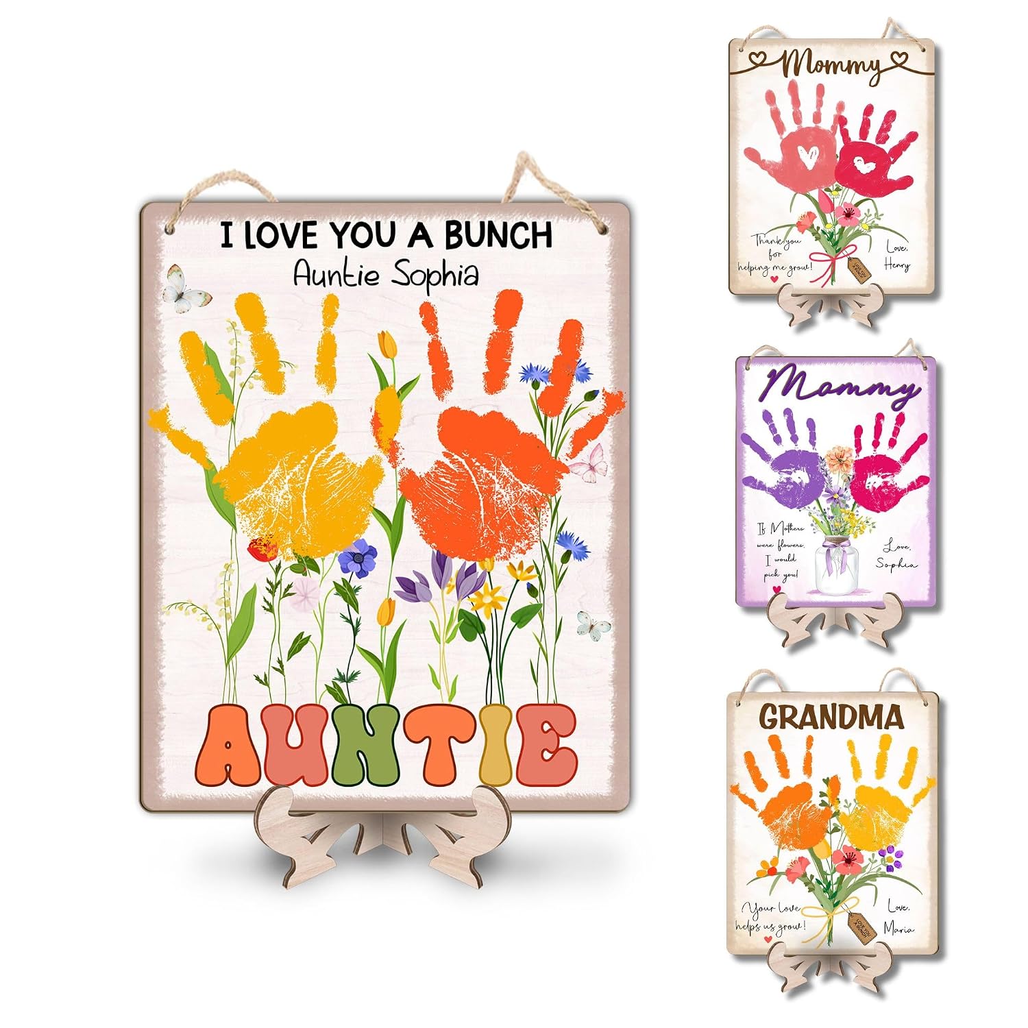 Amazon.com : DIY Baby's First Mothers Day Handprint Flowers Hanging ...