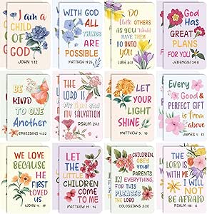 Amazon.com : 24Pcs Bible Verse Notepads,Mini Religious Pocket Notebooks ...
