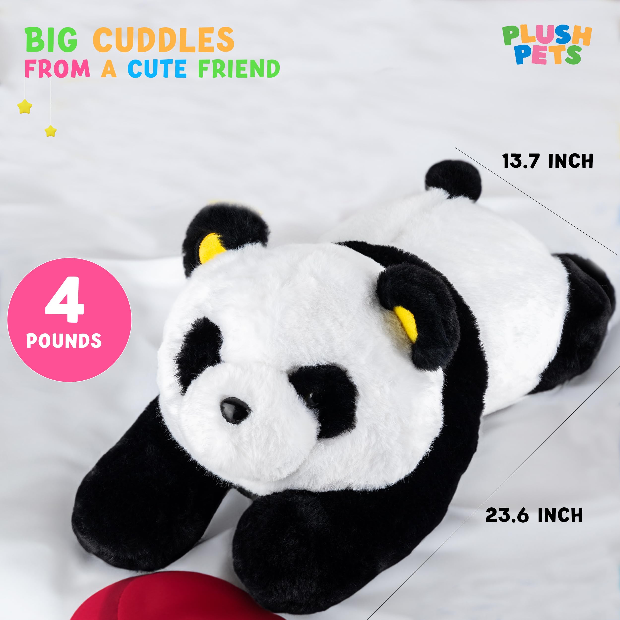Weighted Stuffed Animals - 24 inch 4 LBS - Large Weighted Plush Animal ...