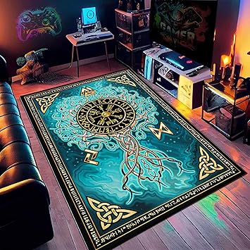 Amazon.com: Owingus Design Viking Rug for Living Room, Tree of Life ...