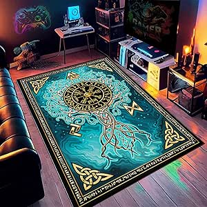 Amazon.com: Viking Rug for Living Room, Tree of Life Norse Decor ...