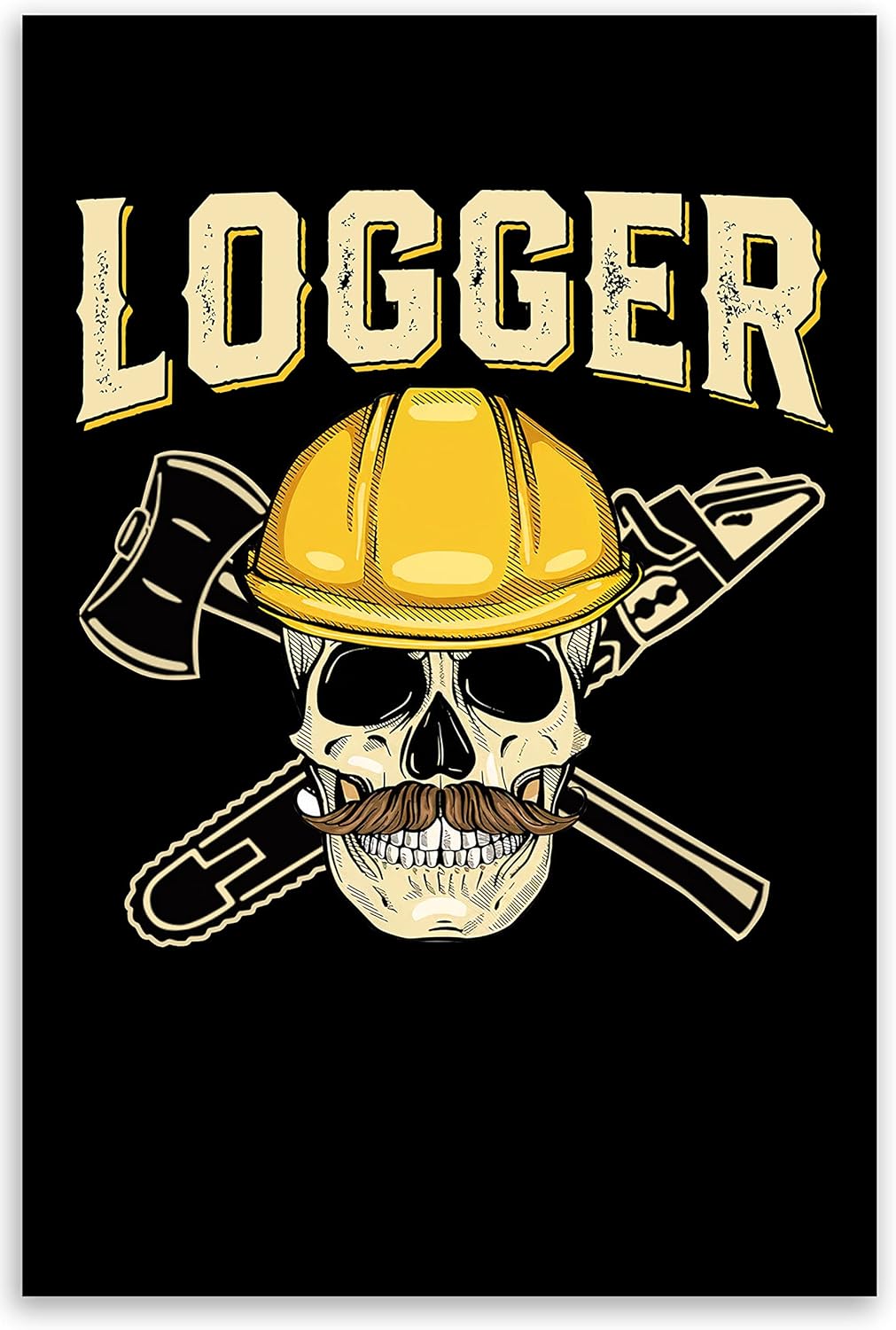 Amazon.com: Lumberjack Wall Poster Skull Logger Woodcutter Logging Joke ...