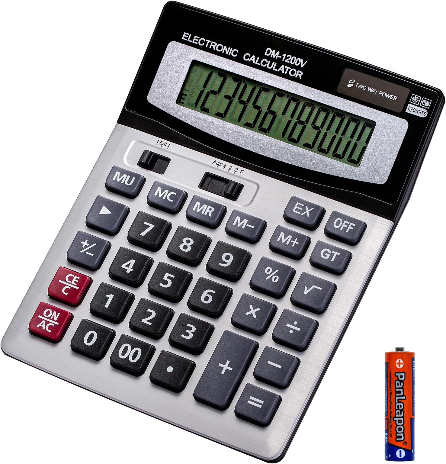 YEBMoo 12 Digit Desktop Calculator with Large LCD Display and Sensitive Button, Dual Solar Power ...