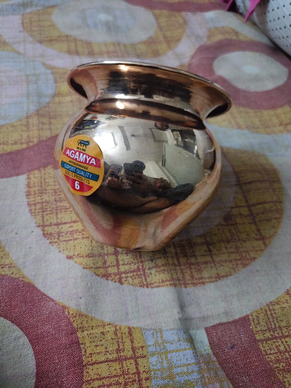Adoko Pure Copper Kumkuma Kalash Handmade, Tamba Ka Lota for Puja, Yoga ...