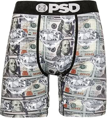 Amazon.com: PSD Boys Money Diamond Boxers Underwear Small Green ...